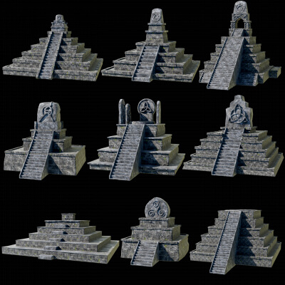Celtic Ancient Pyramid Collection - 3D Model by Enterables