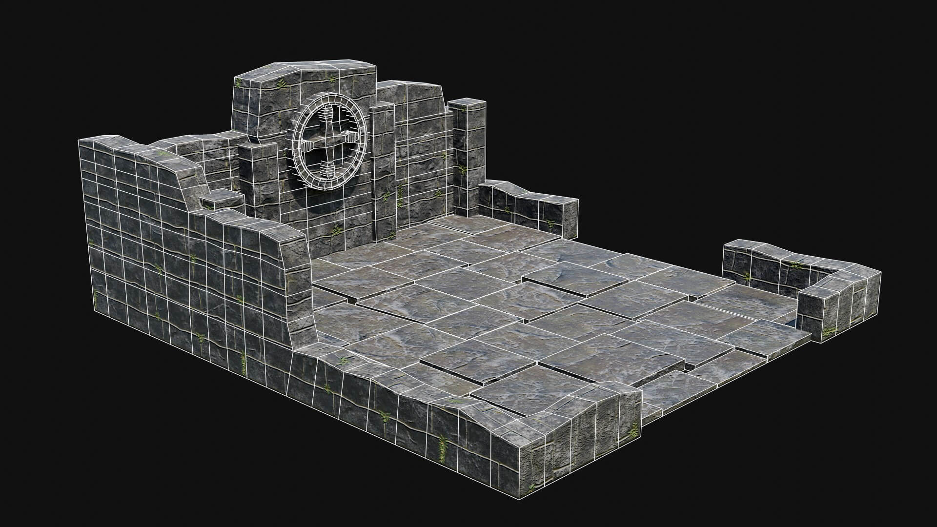 Celtic Medieval Ruins - 3D Model by Enterables