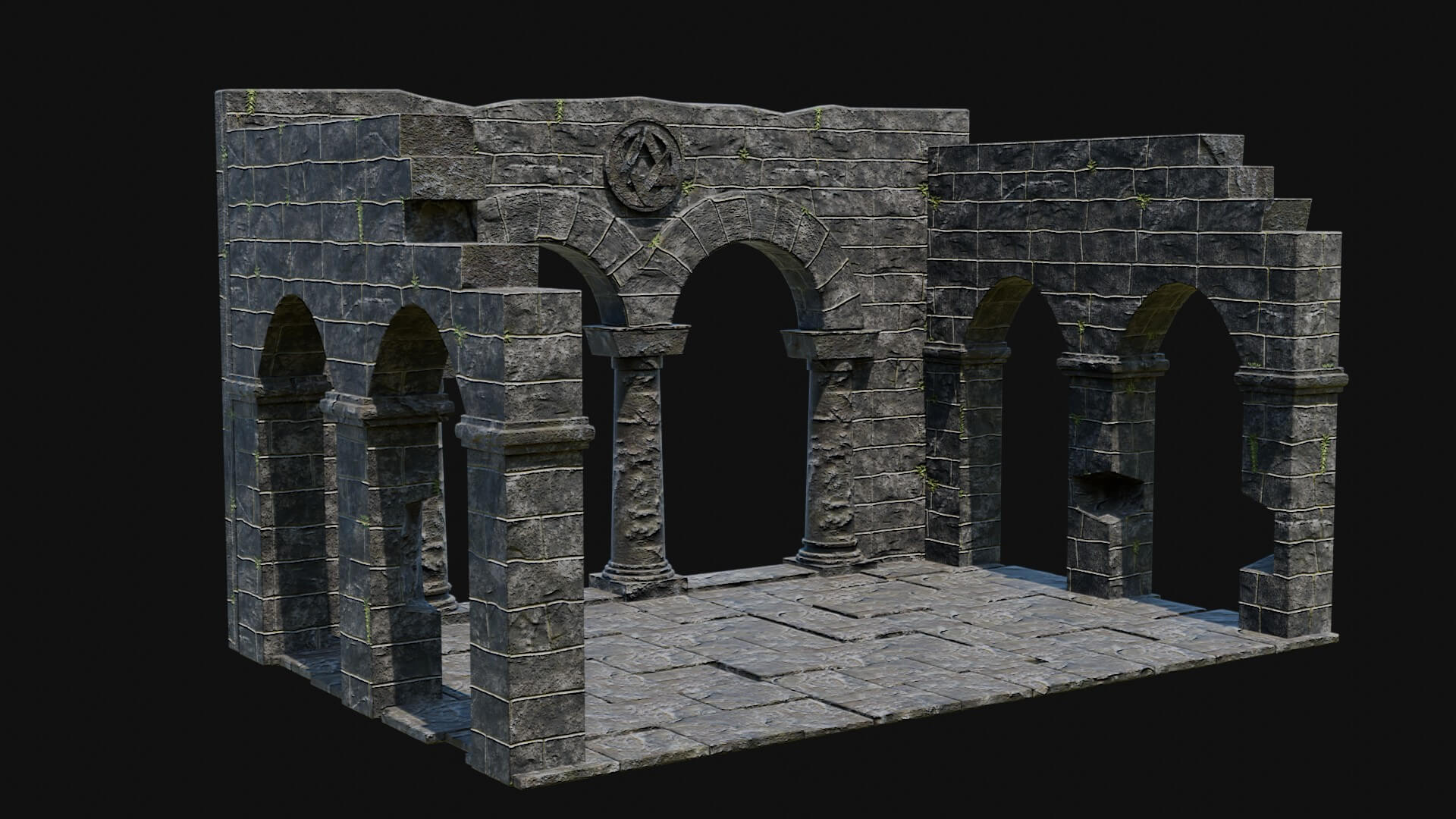 Celtic Medieval Ruins - 3D Model by Enterables