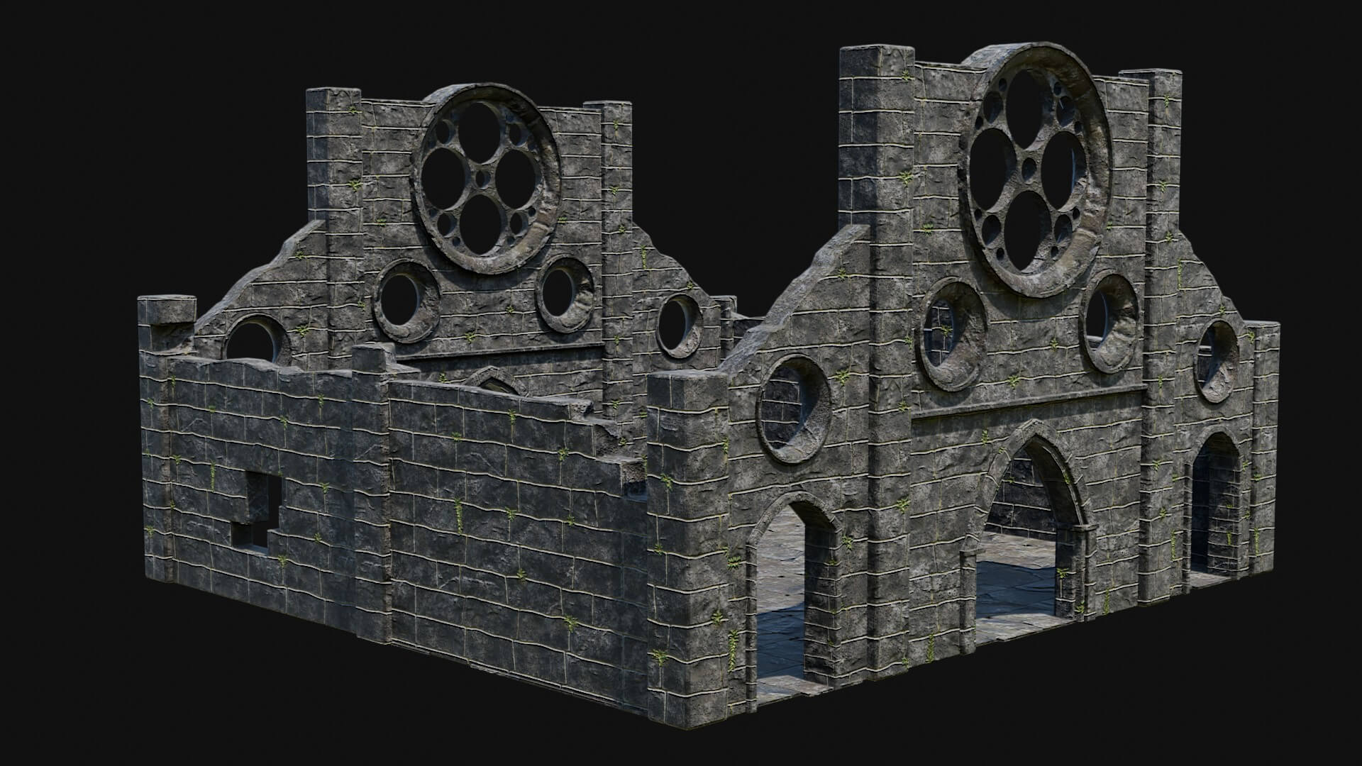 Celtic Medieval Ruins - 3D Model by Enterables