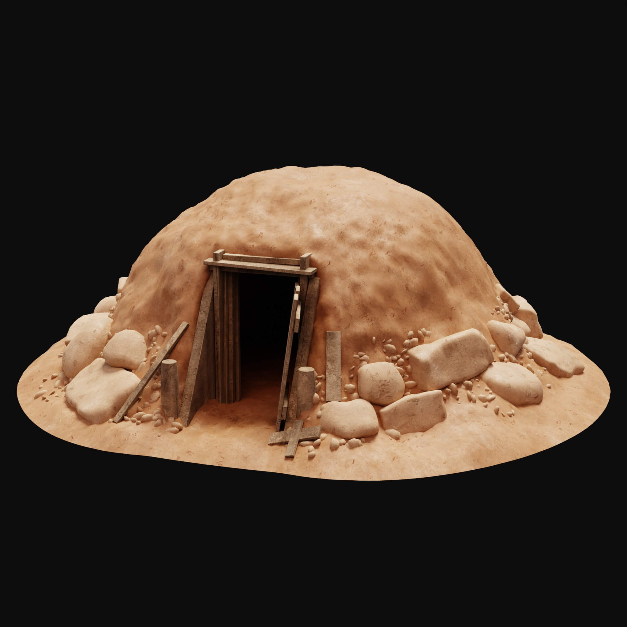Clay Desert House Ancient Collection - 3D Model by Enterables