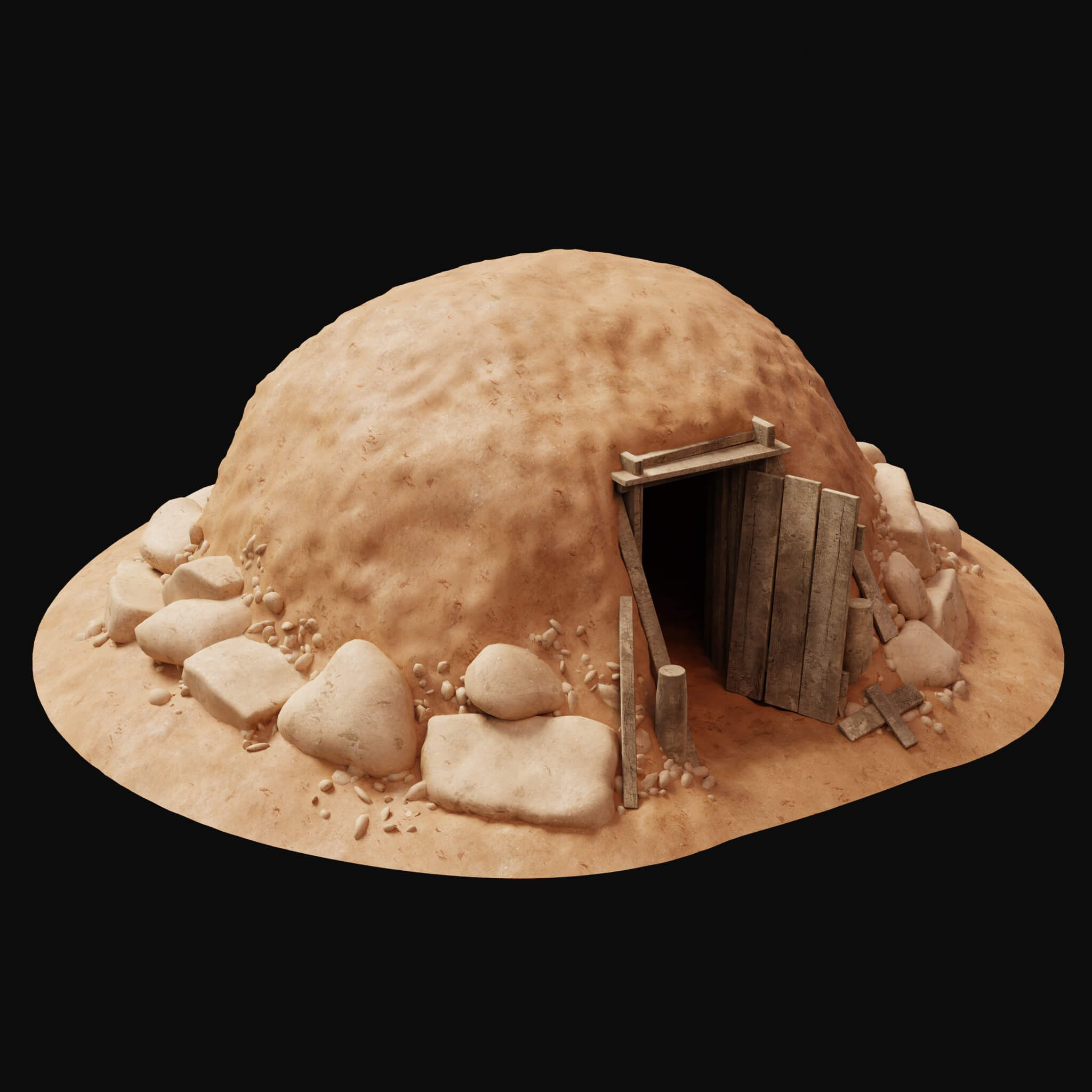 Clay Desert House Ancient Collection - 3D Model by Enterables