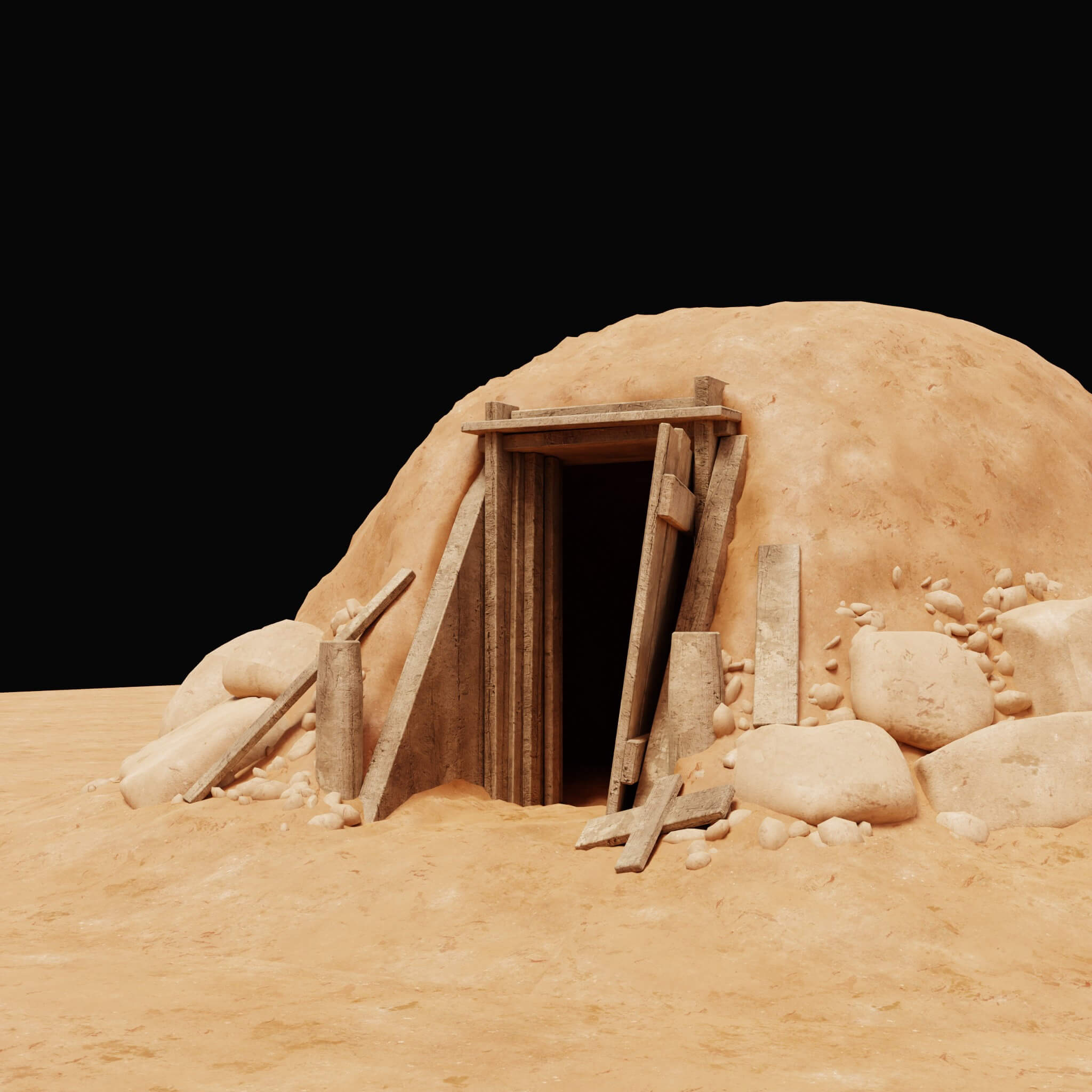 Clay Desert House Ancient Collection - 3D Model by Enterables