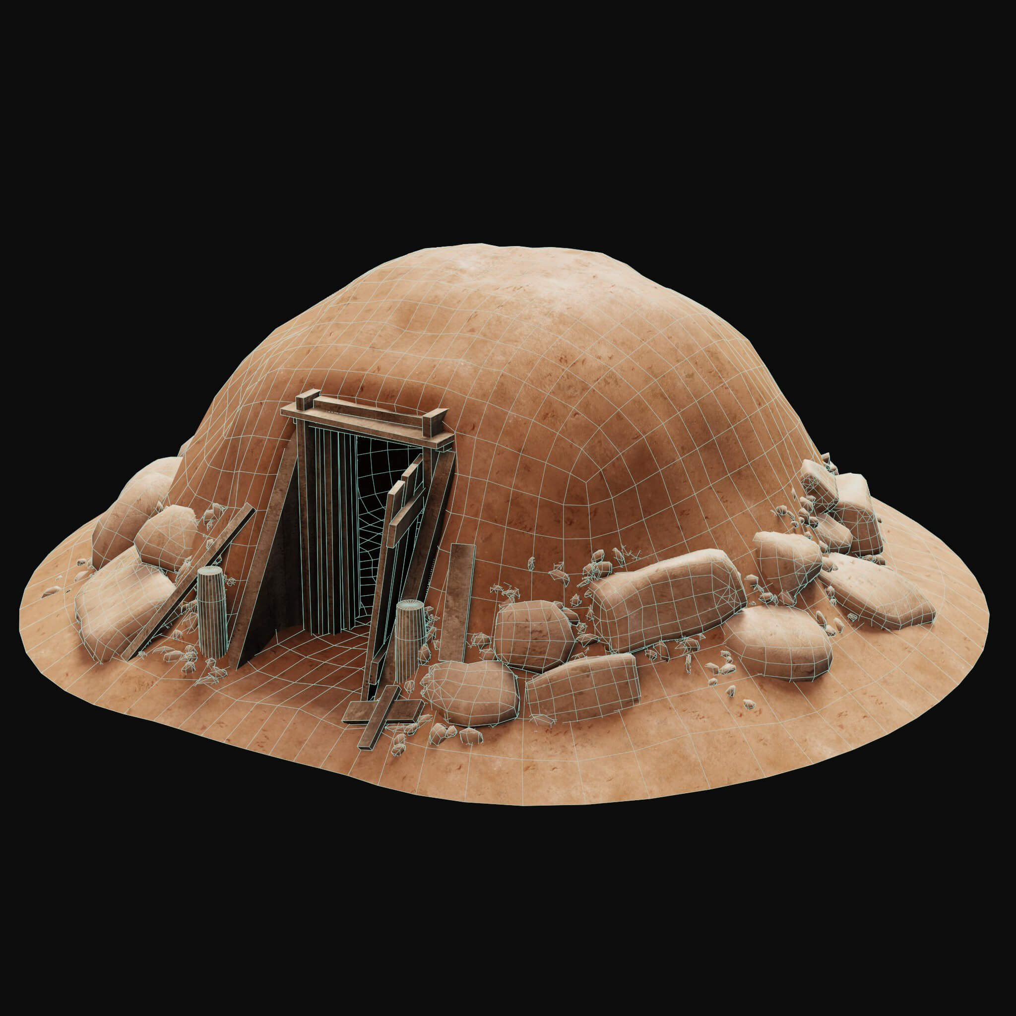 Clay Desert House Ancient Collection - 3D Model by Enterables