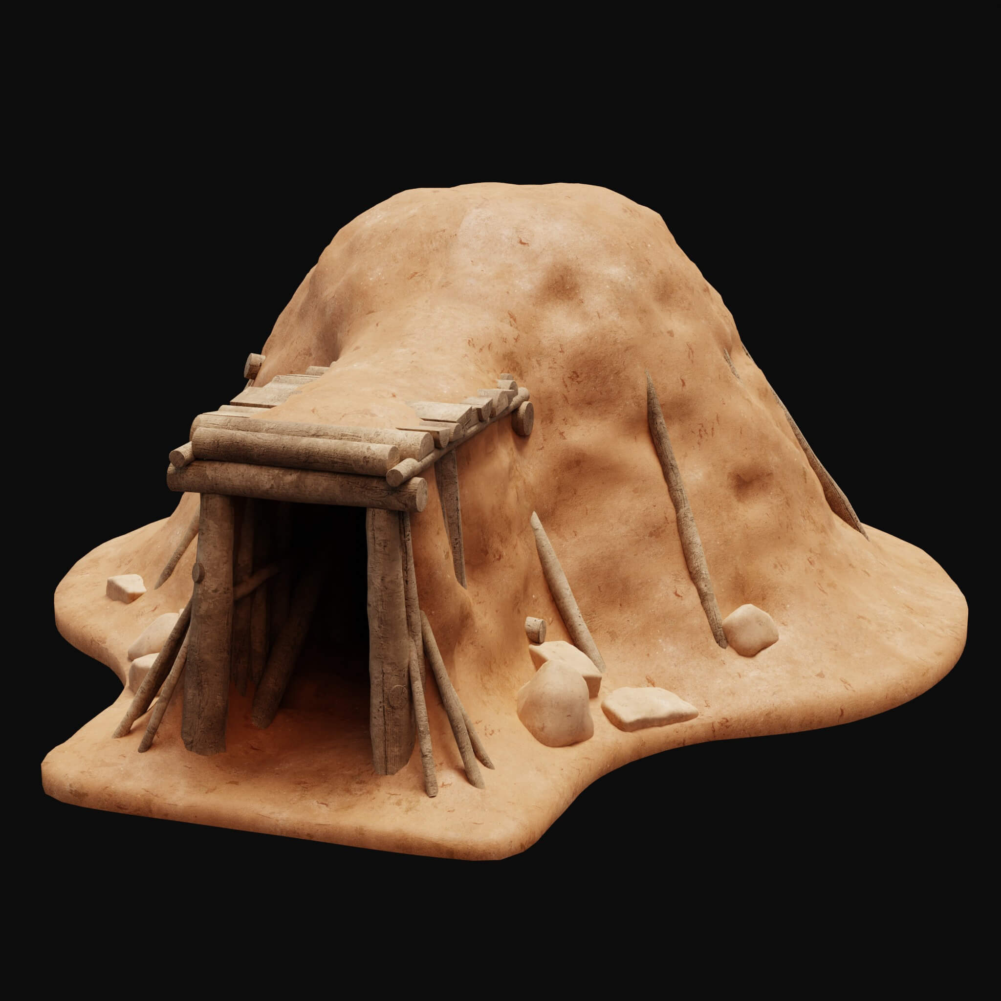 Clay Desert House Ancient Collection - 3D Model by Enterables