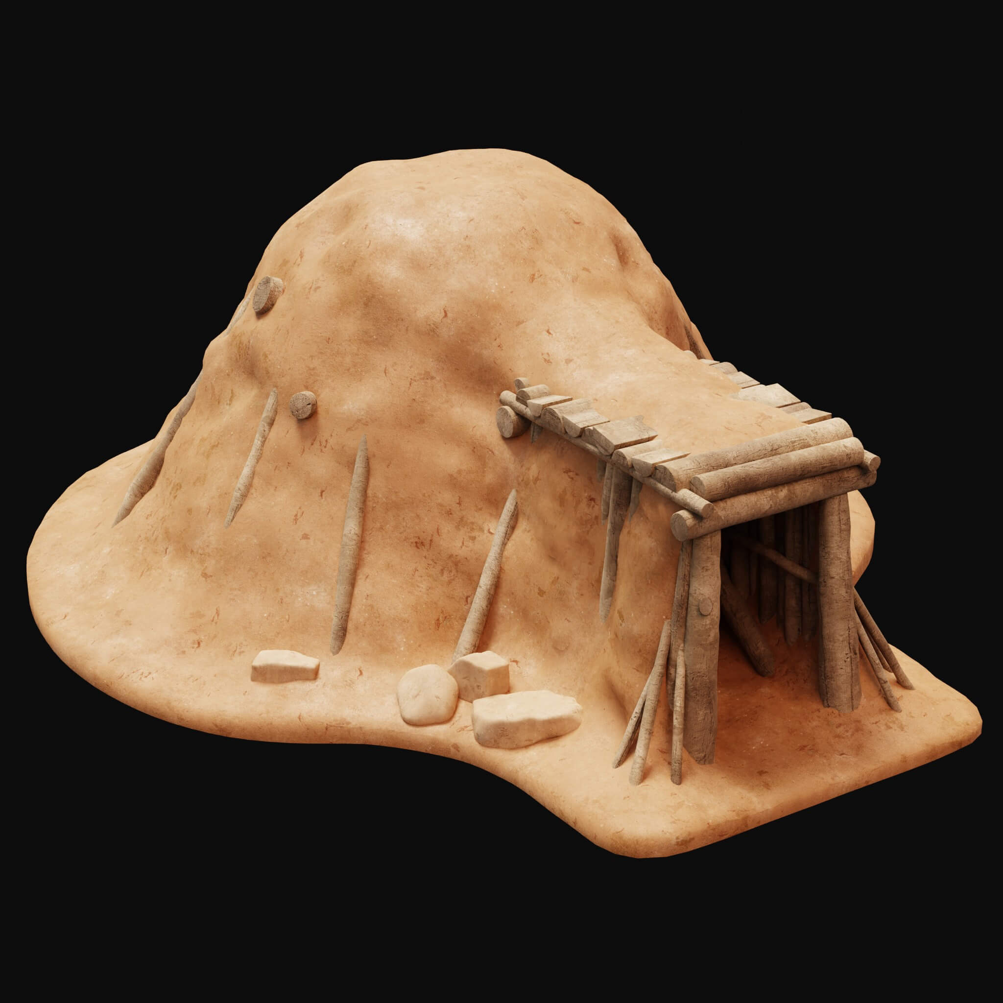 Clay Desert House Ancient Collection - 3D Model by Enterables