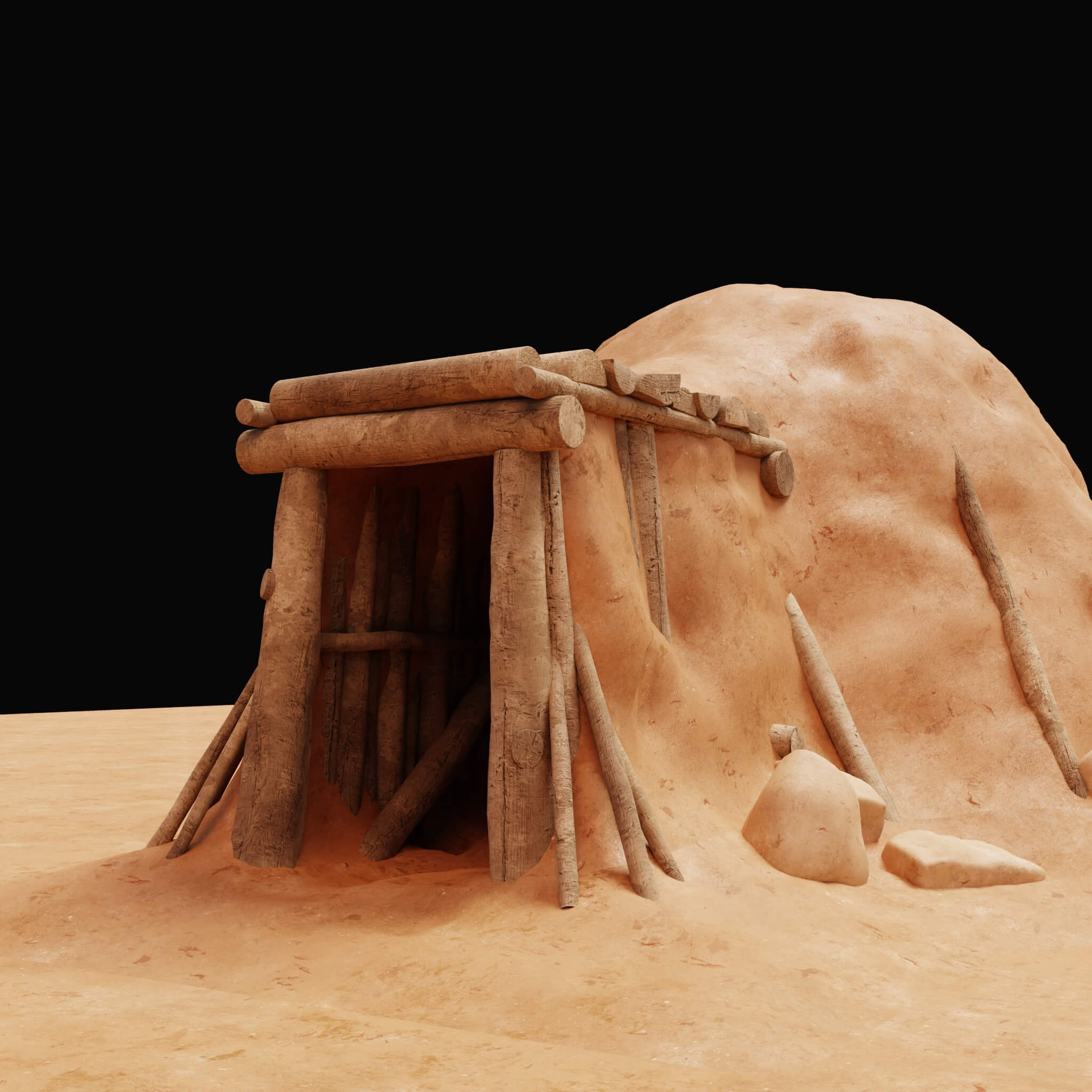 Clay Desert House Ancient Collection - 3D Model by Enterables