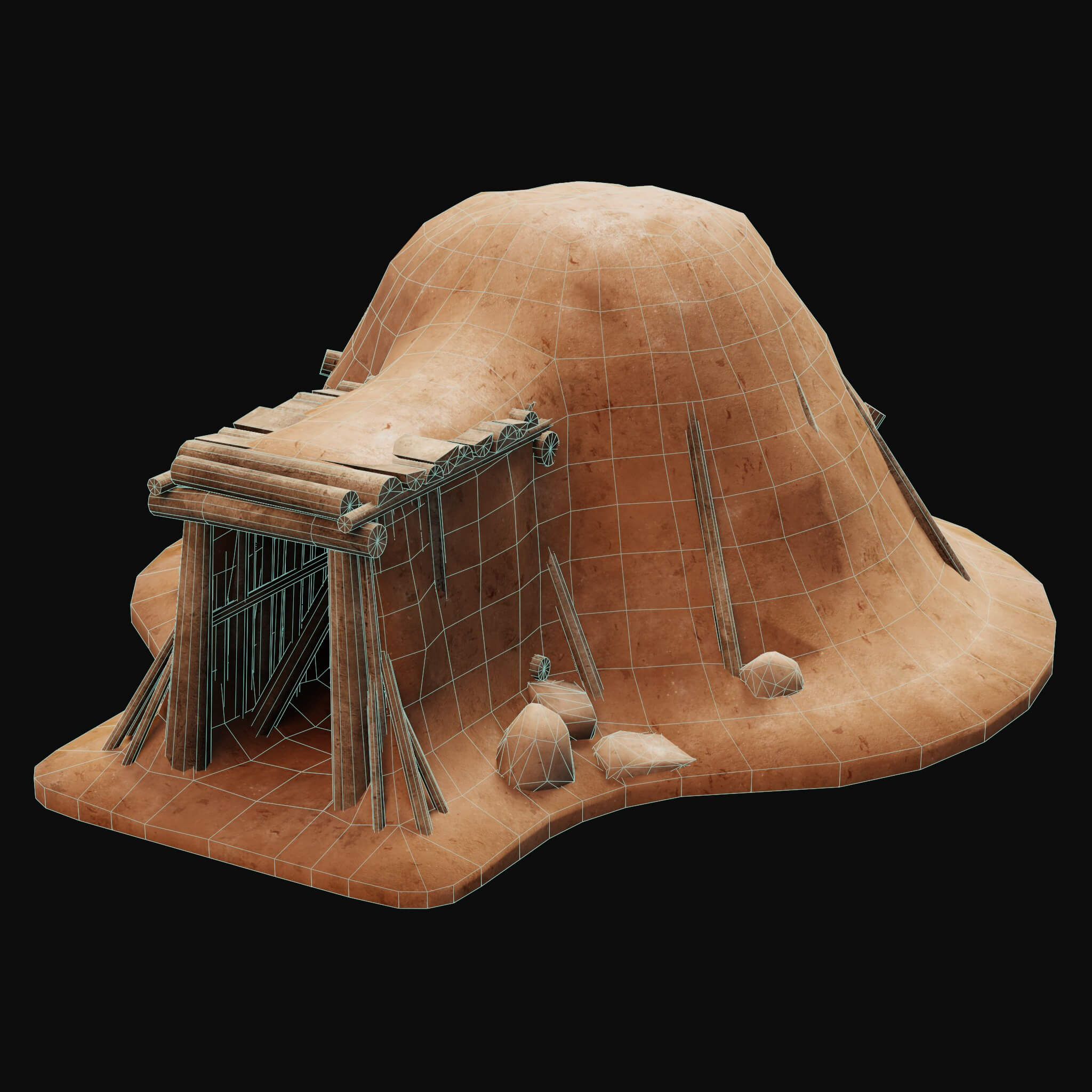 Clay Desert House Ancient Collection - 3D Model by Enterables