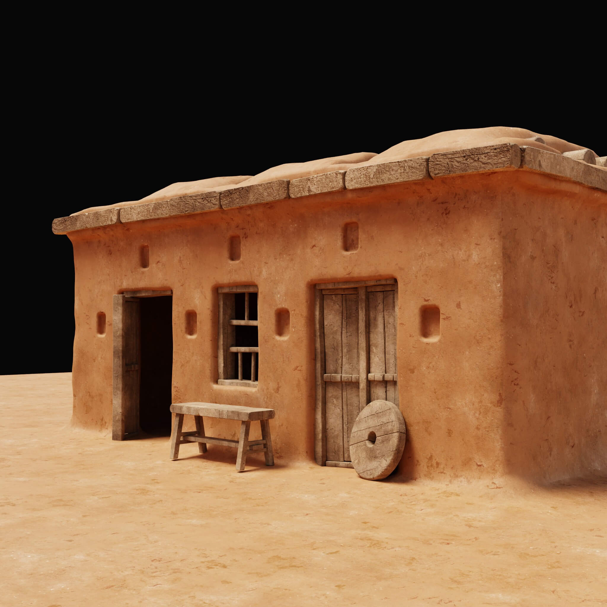 Clay Desert House Ancient Collection - 3D Model by Enterables