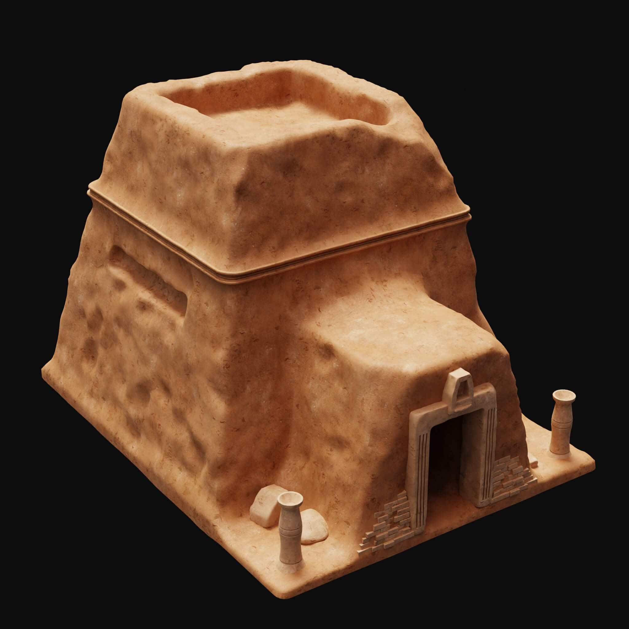 Clay Desert House Ancient Collection - 3D Model by Enterables