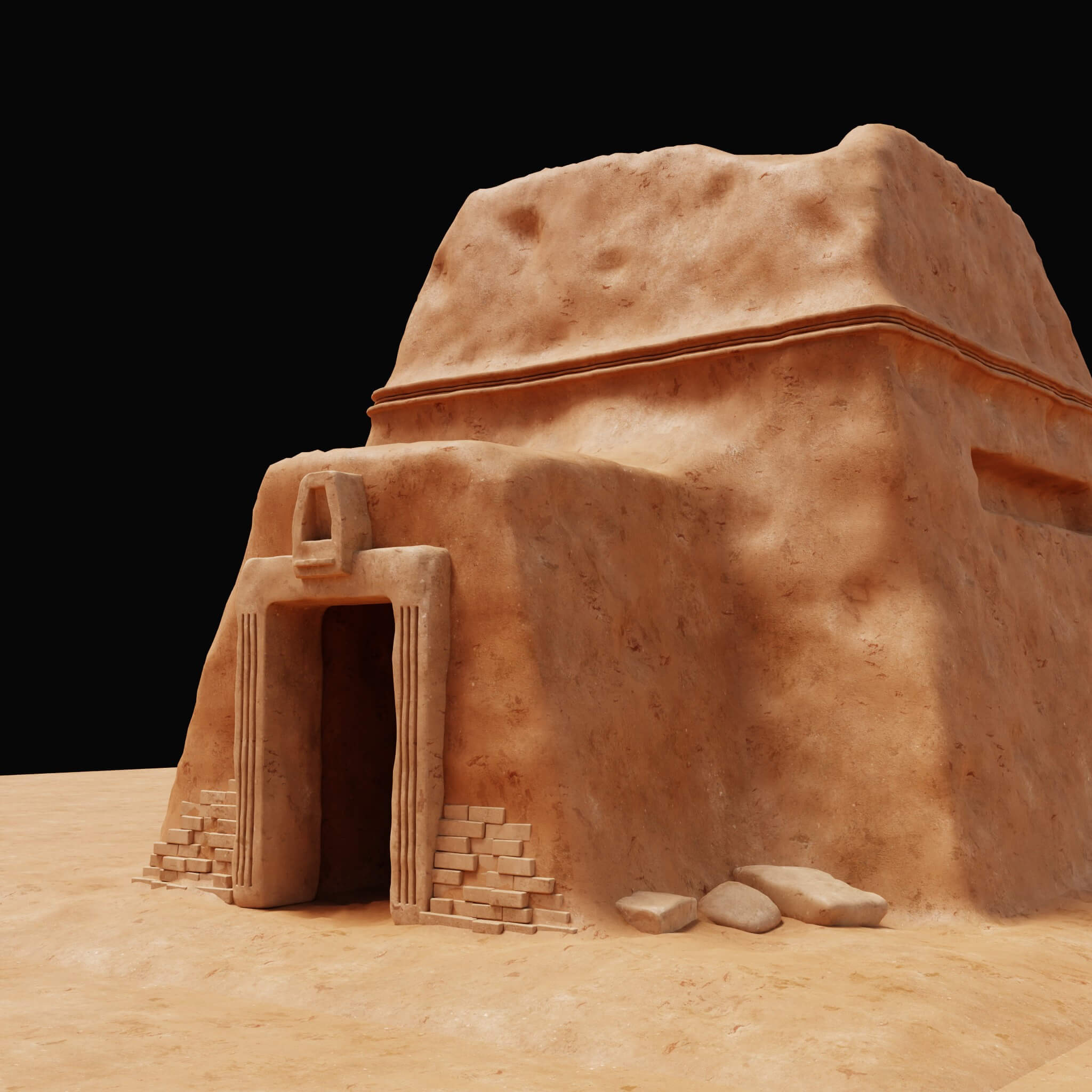 Clay Desert House Ancient Collection - 3D Model by Enterables