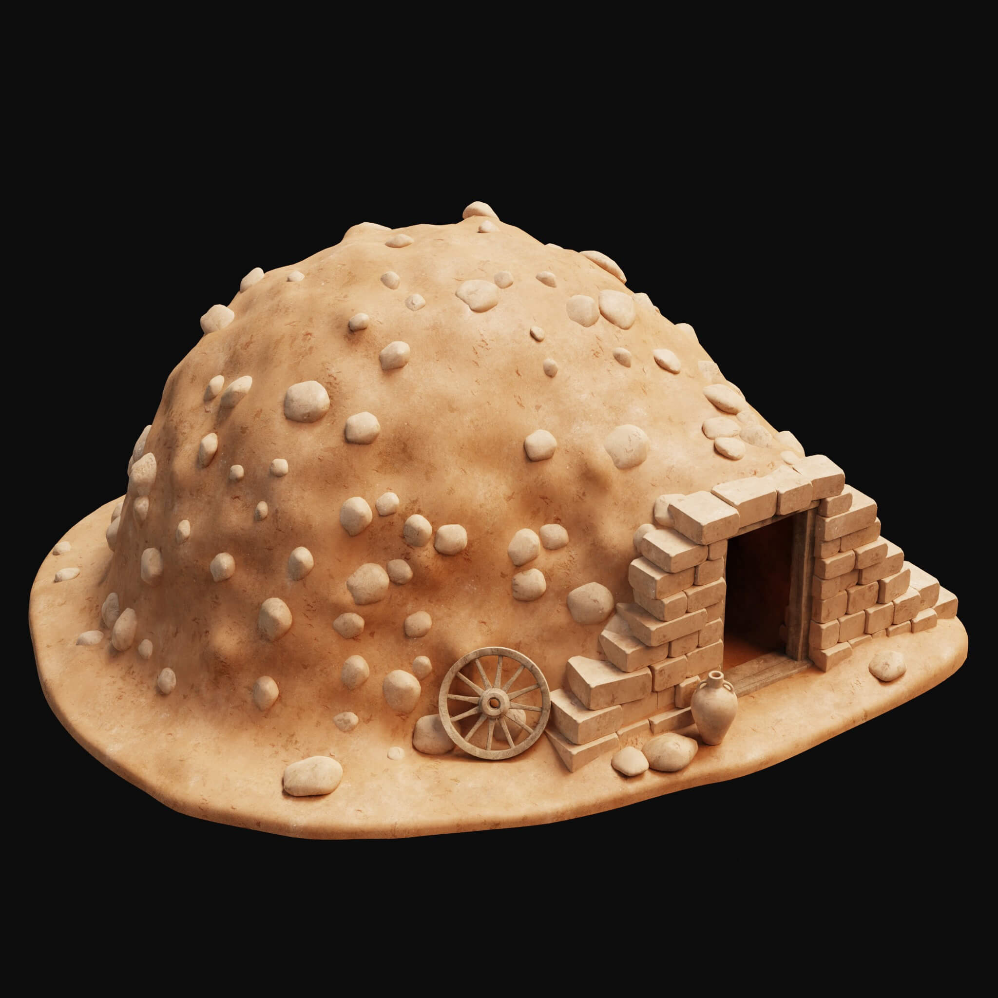 Clay Desert House Ancient Collection - 3D Model by Enterables