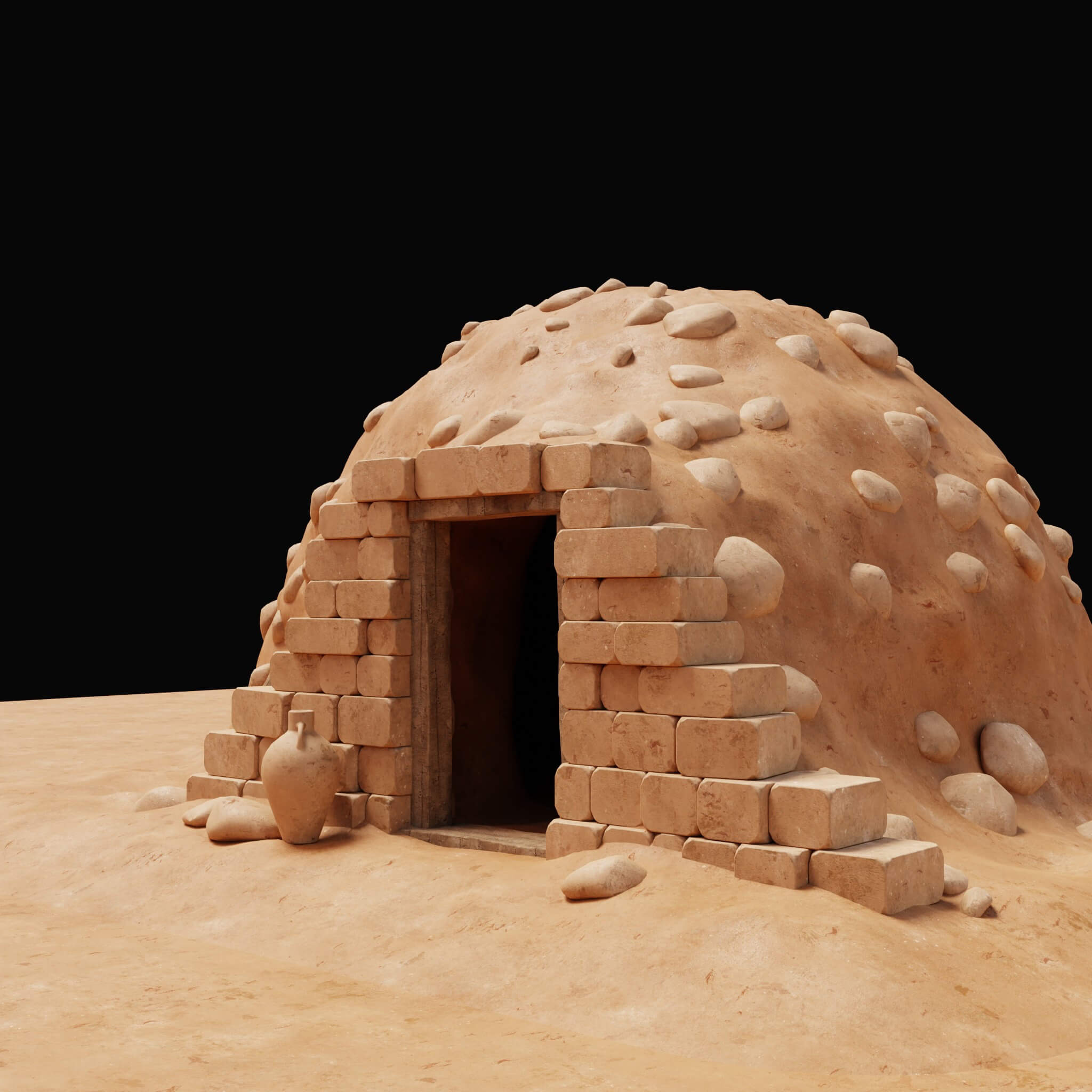 Clay Desert House Ancient Collection - 3D Model by Enterables
