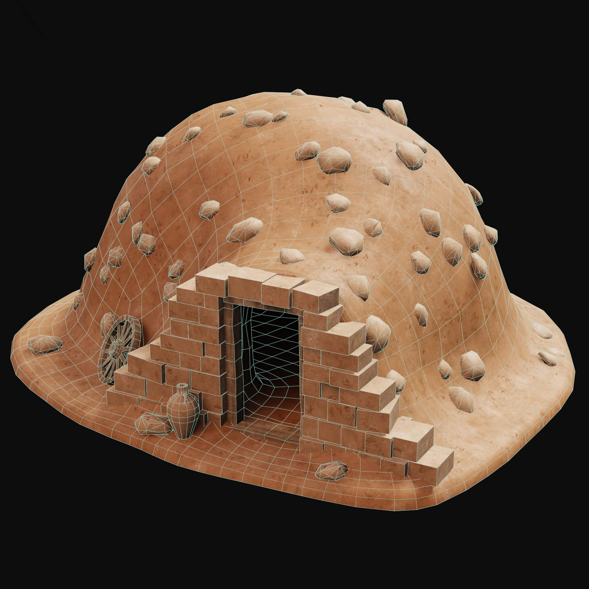 Clay Desert House Ancient Collection - 3D Model by Enterables