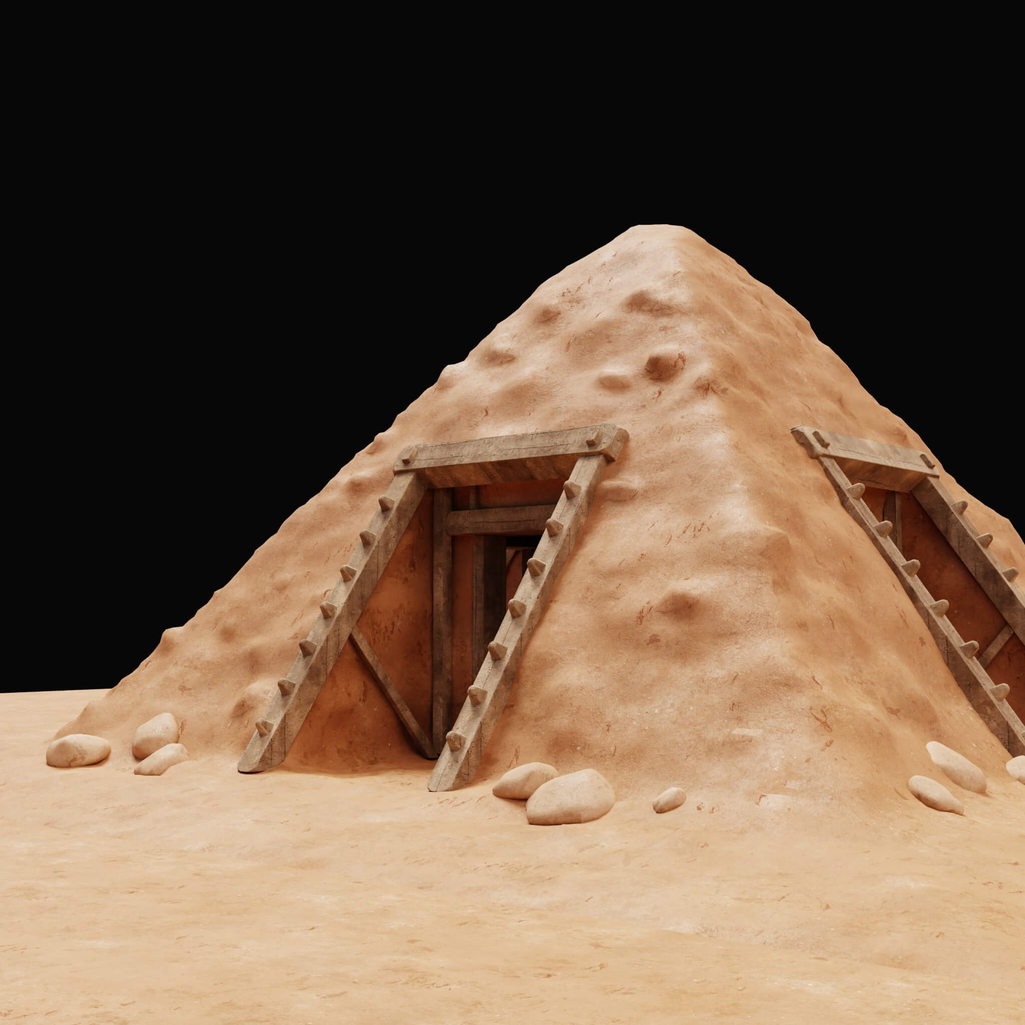 Clay Desert House Ancient Collection - 3D Model by Enterables