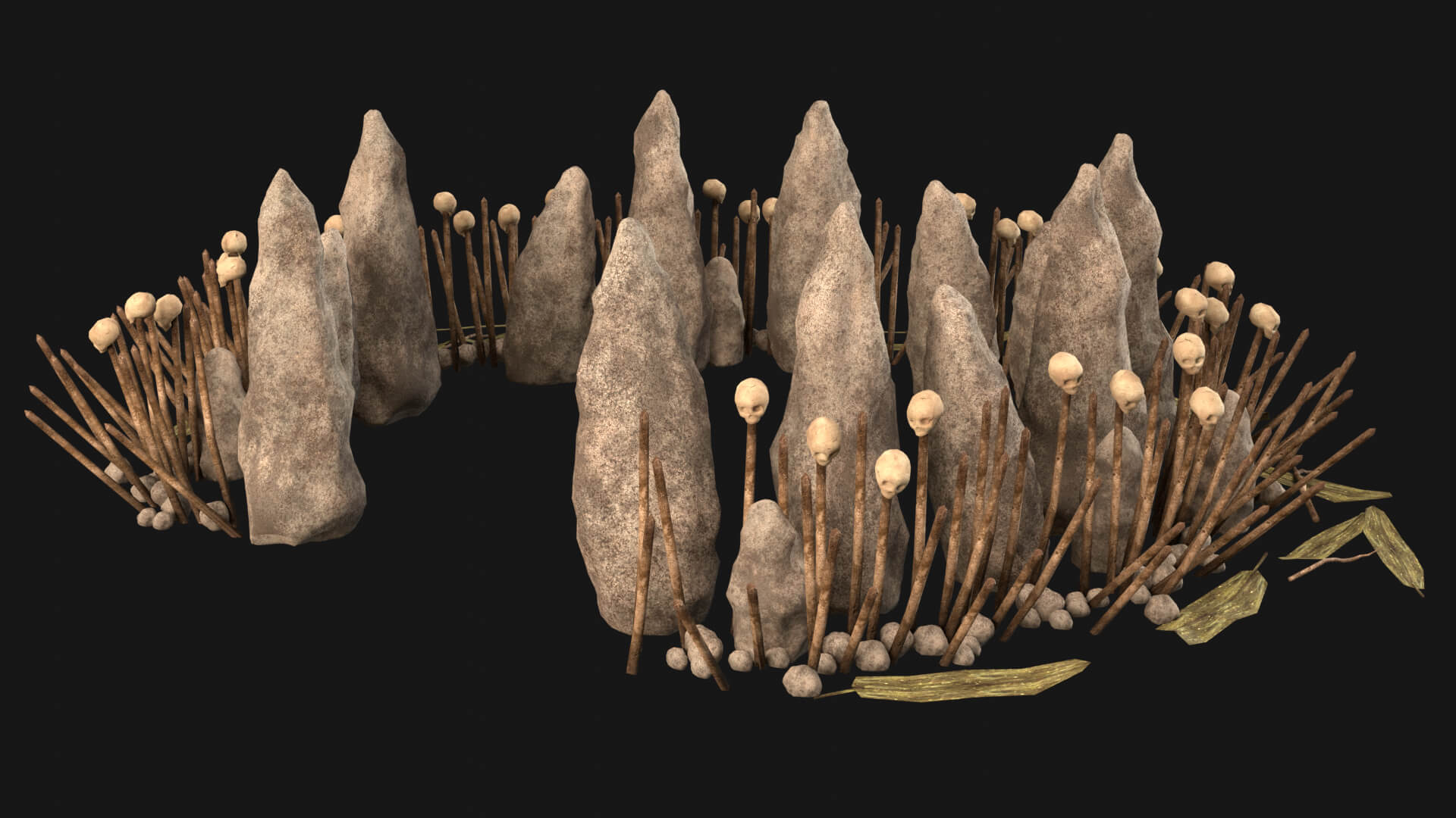 Cult Sacrifice Tribal Jungle Swamp Place Collection - 3D Model by ...