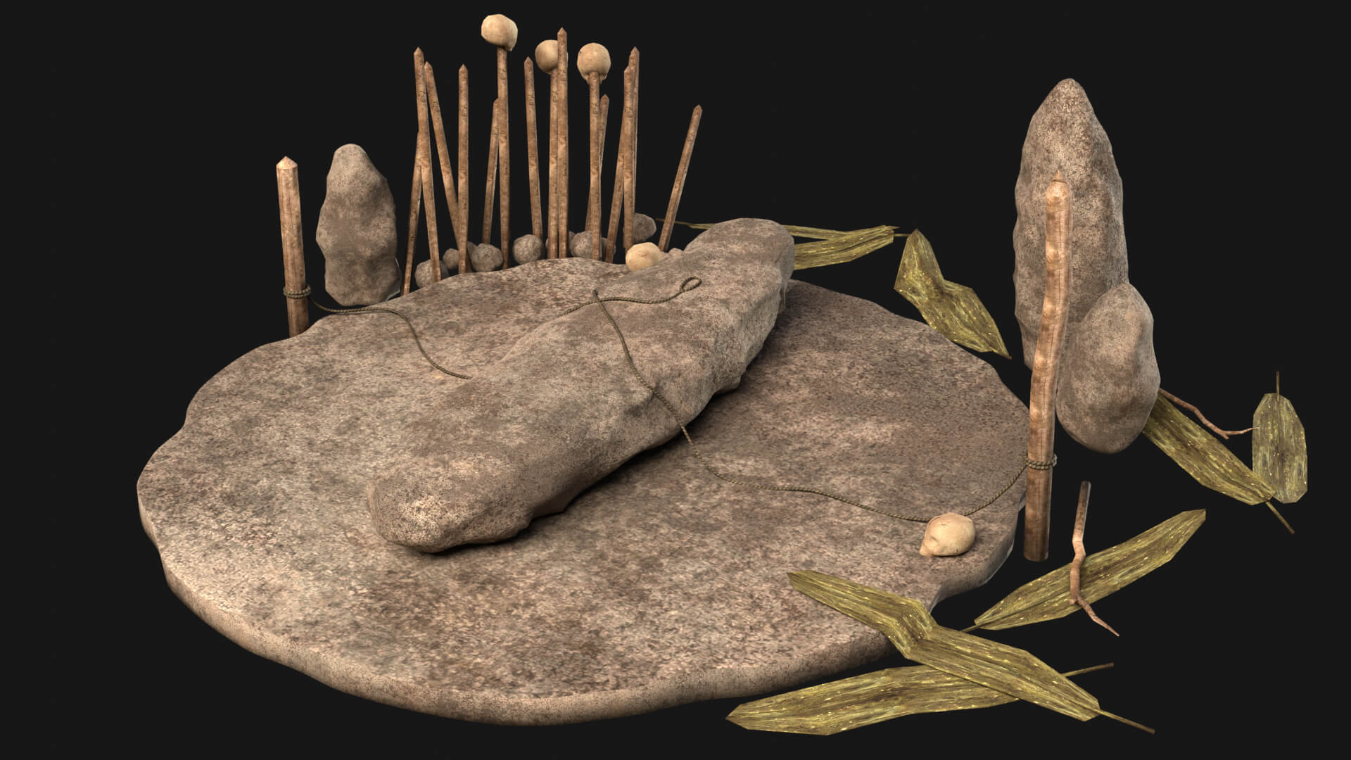 Cult Sacrifice Tribal Jungle Swamp Place Collection - 3D Model by ...