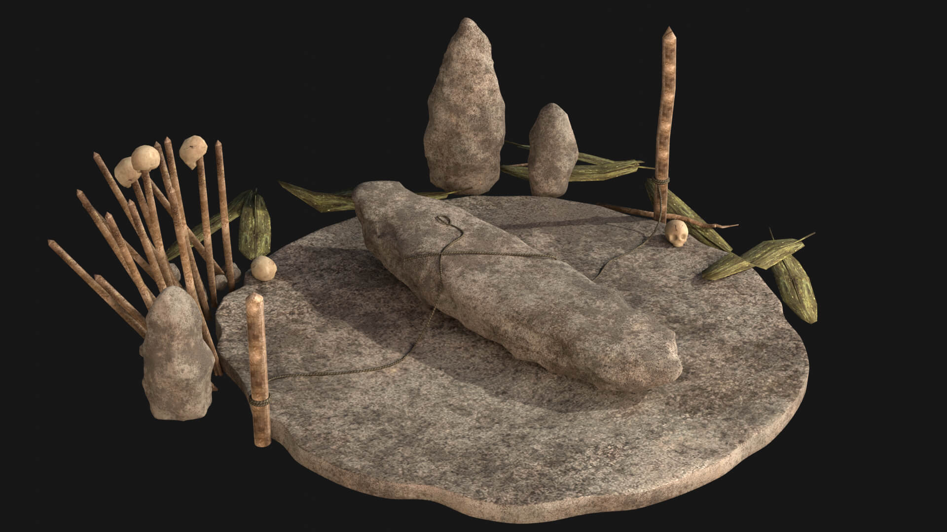 Cult Sacrifice Tribal Jungle Swamp Place Collection - 3D Model by ...