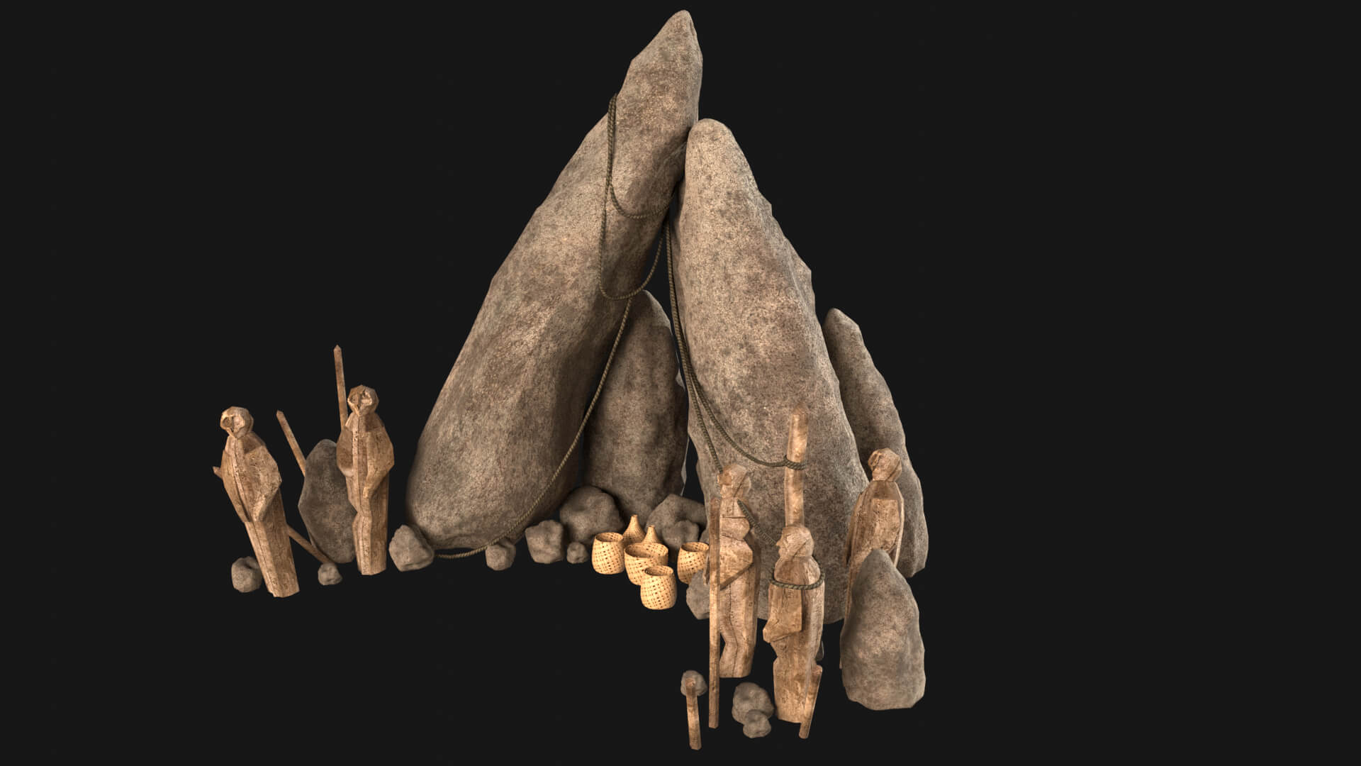 Cult Sacrifice Tribal Jungle Swamp Place Collection - 3D Model by ...