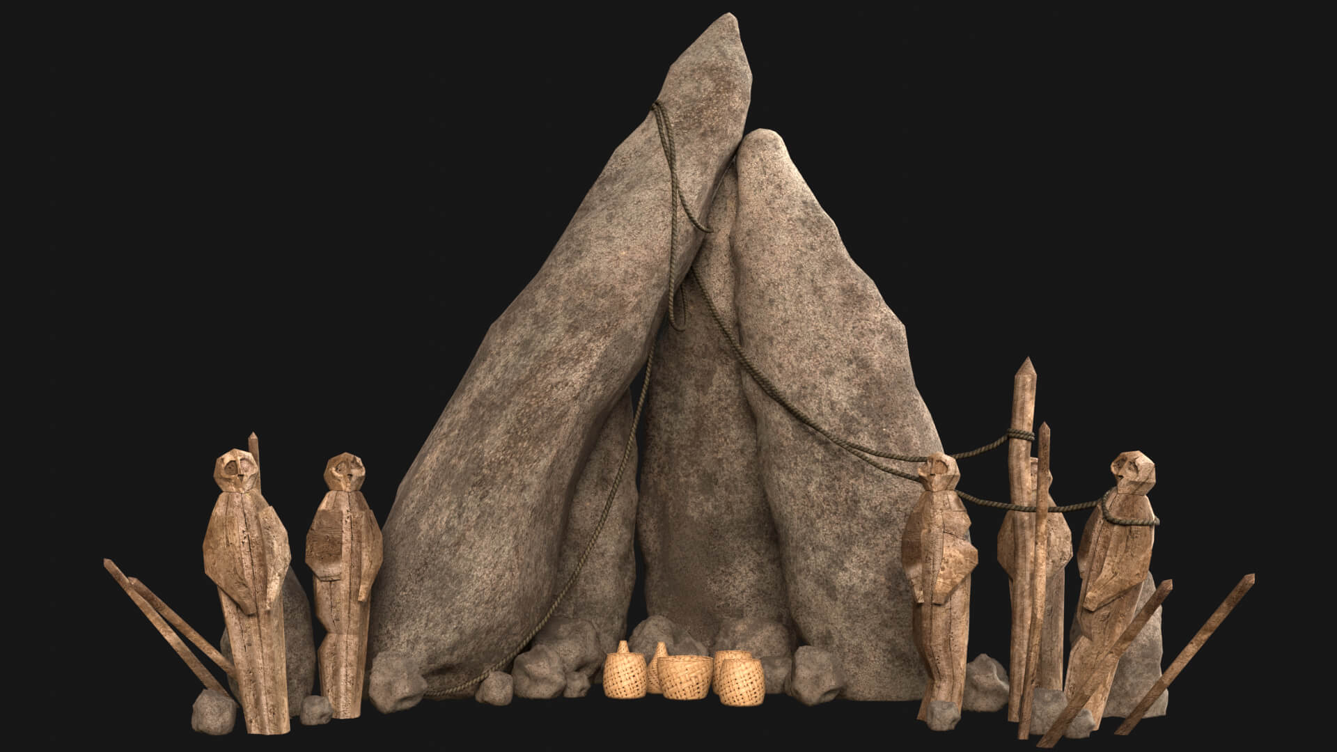 Cult Sacrifice Tribal Jungle Swamp Place Collection - 3D Model by ...