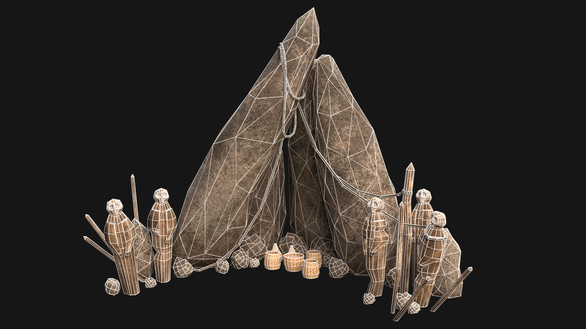 Cult Sacrifice Tribal Jungle Swamp Place Collection - 3D Model by ...