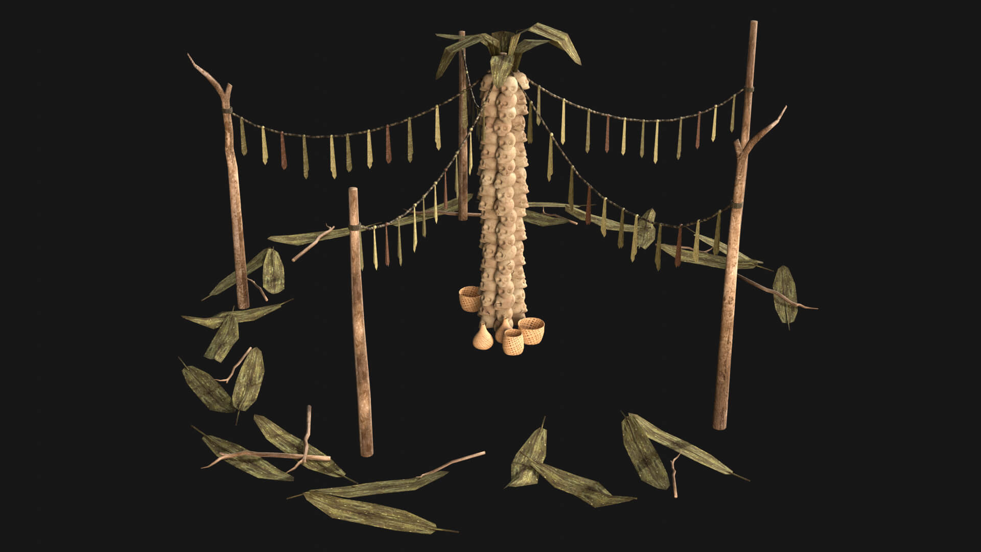 Cult Sacrifice Tribal Jungle Swamp Place Collection - 3D Model by ...