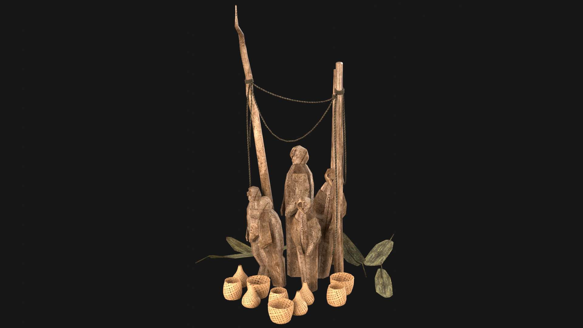Cult Sacrifice Tribal Jungle Swamp Place Collection - 3D Model by ...