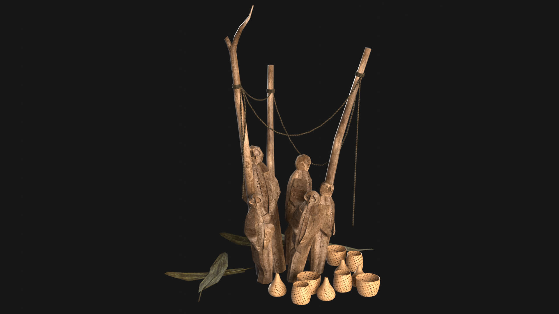 Cult Sacrifice Tribal Jungle Swamp Place Collection - 3D Model by ...