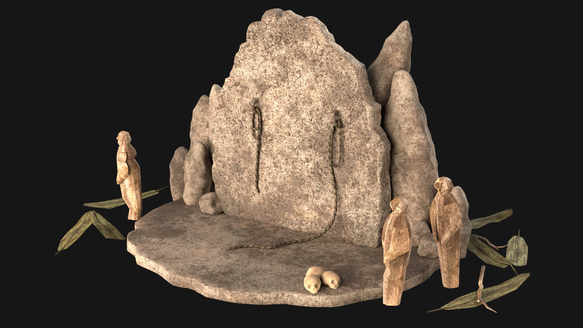 Cult Sacrifice Tribal Jungle Swamp Place Collection - 3D Model by ...