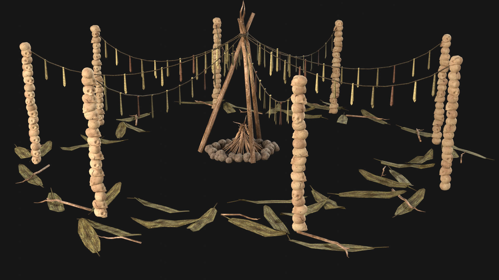 Cult Sacrifice Tribal Jungle Swamp Place Collection - 3D Model by ...