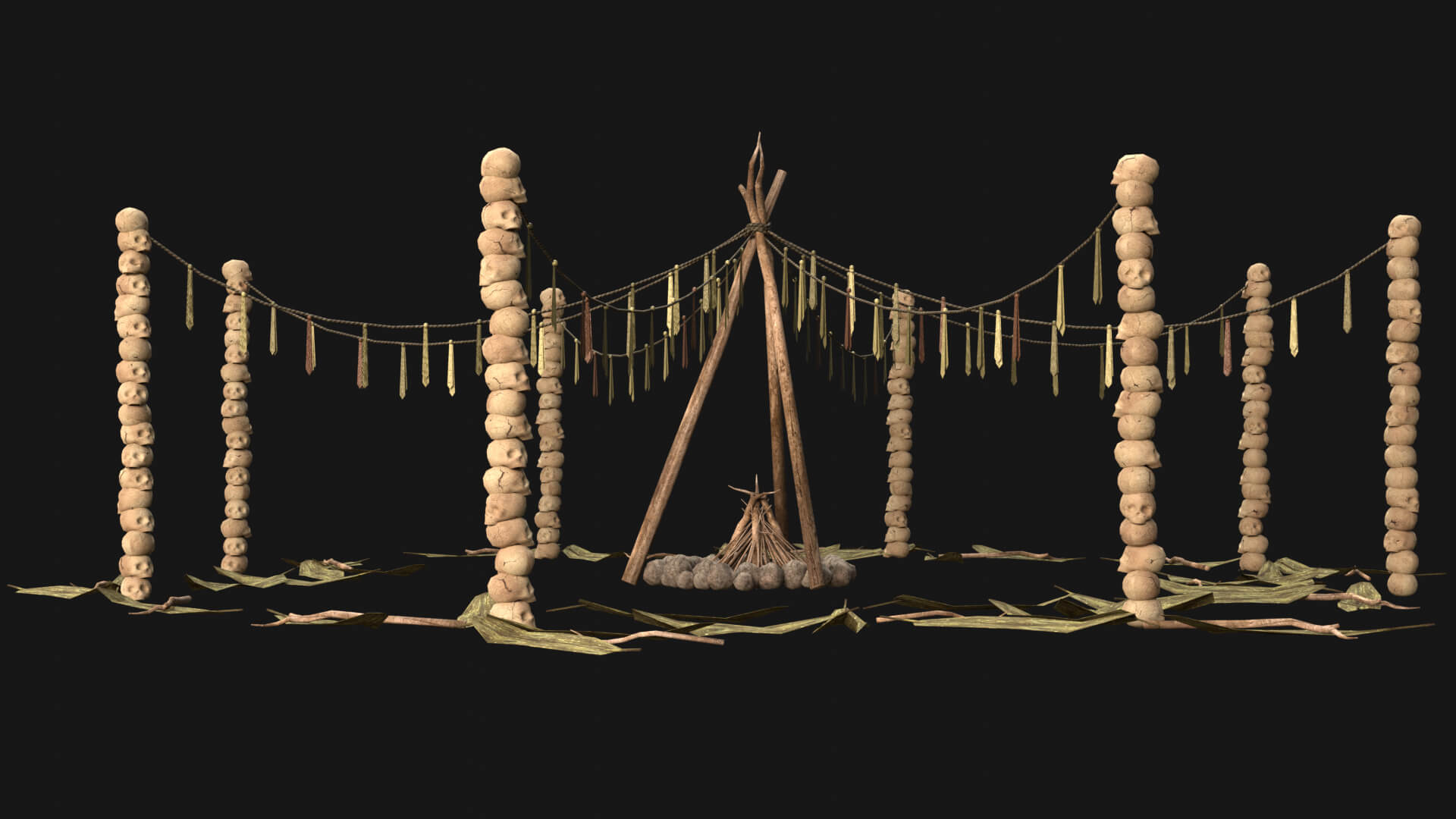 Cult Sacrifice Tribal Jungle Swamp Place Collection - 3D Model by ...