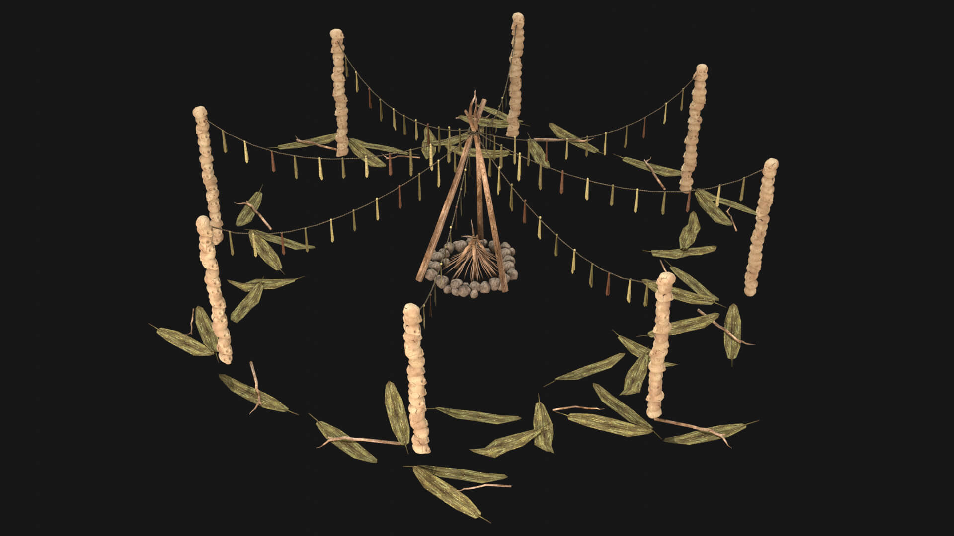 Cult Sacrifice Tribal Jungle Swamp Place Collection - 3D Model by ...