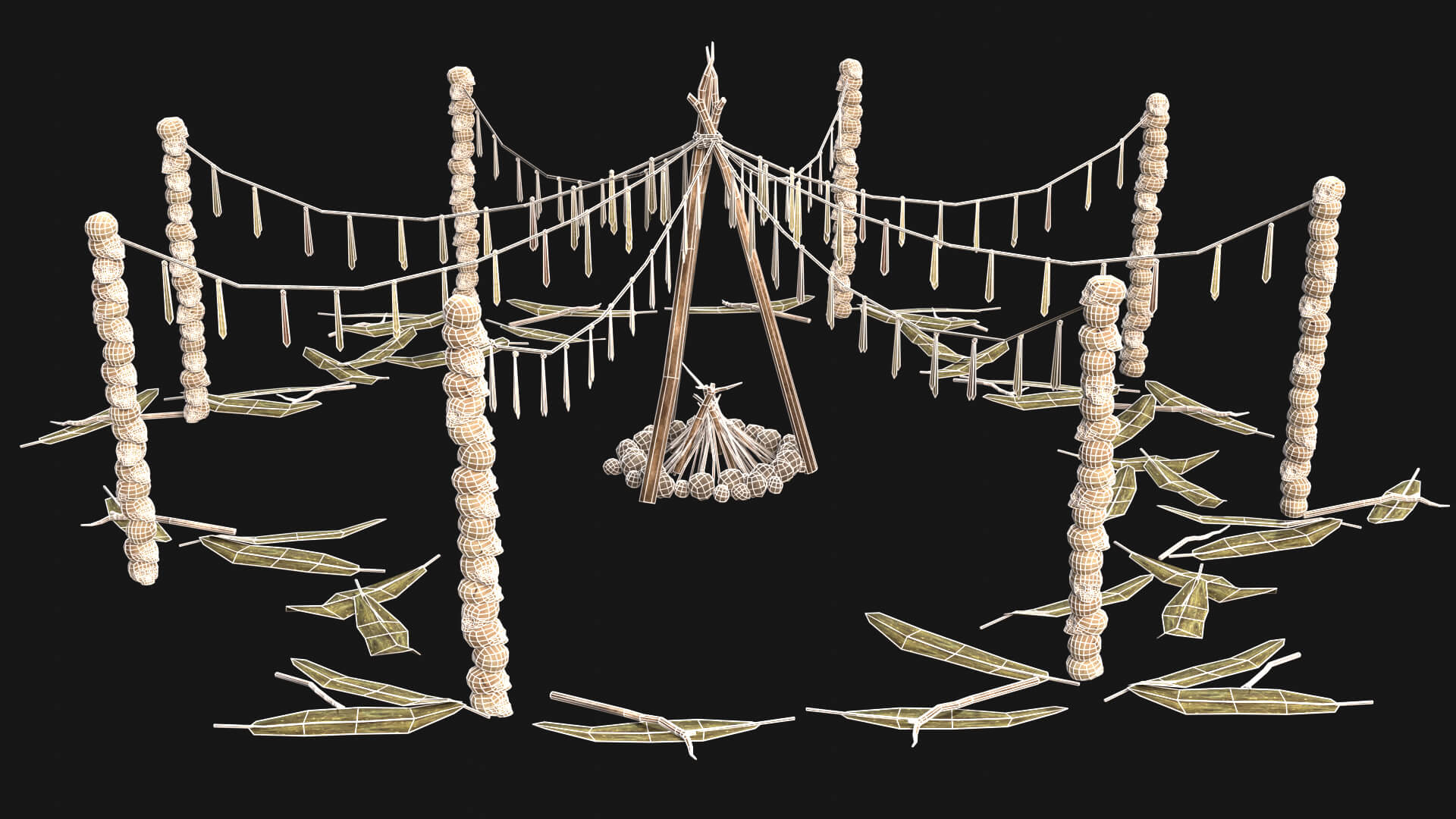 Cult Sacrifice Tribal Jungle Swamp Place Collection - 3D Model by ...