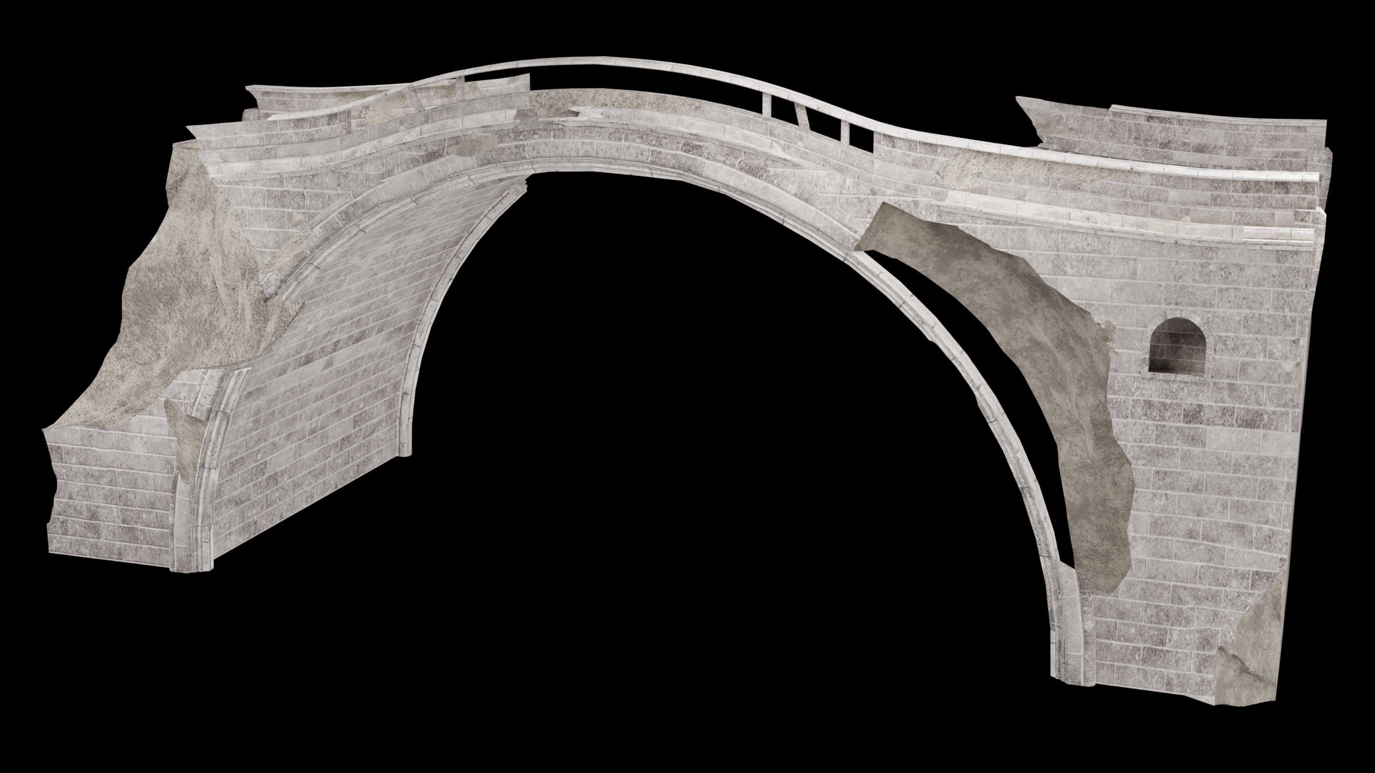 Destroyed Bridge Roman Greek Collection - 3D Model by Enterables