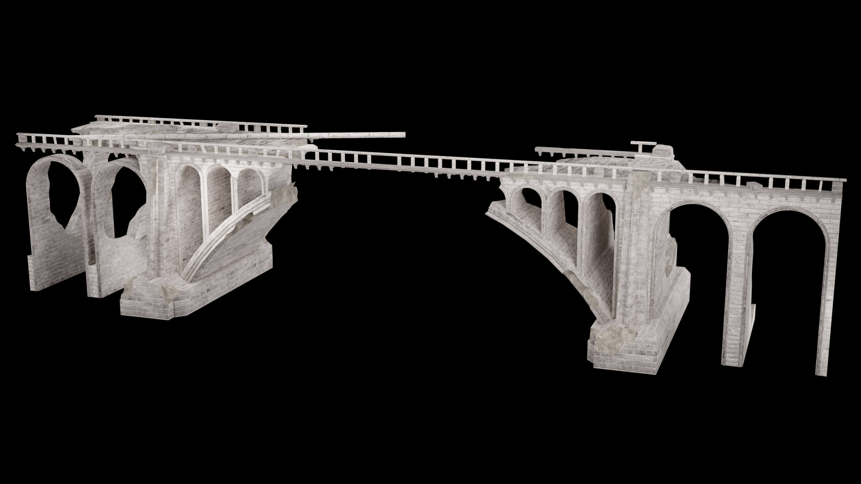 Destroyed Bridge Roman Greek Collection - 3D Model by Enterables