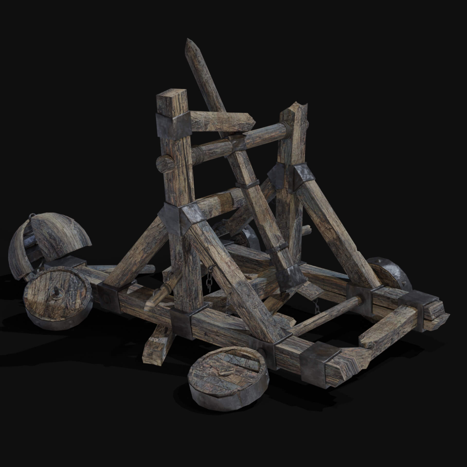 Destroyed Siege Engine War Machine Collection - 3D Model by Enterables