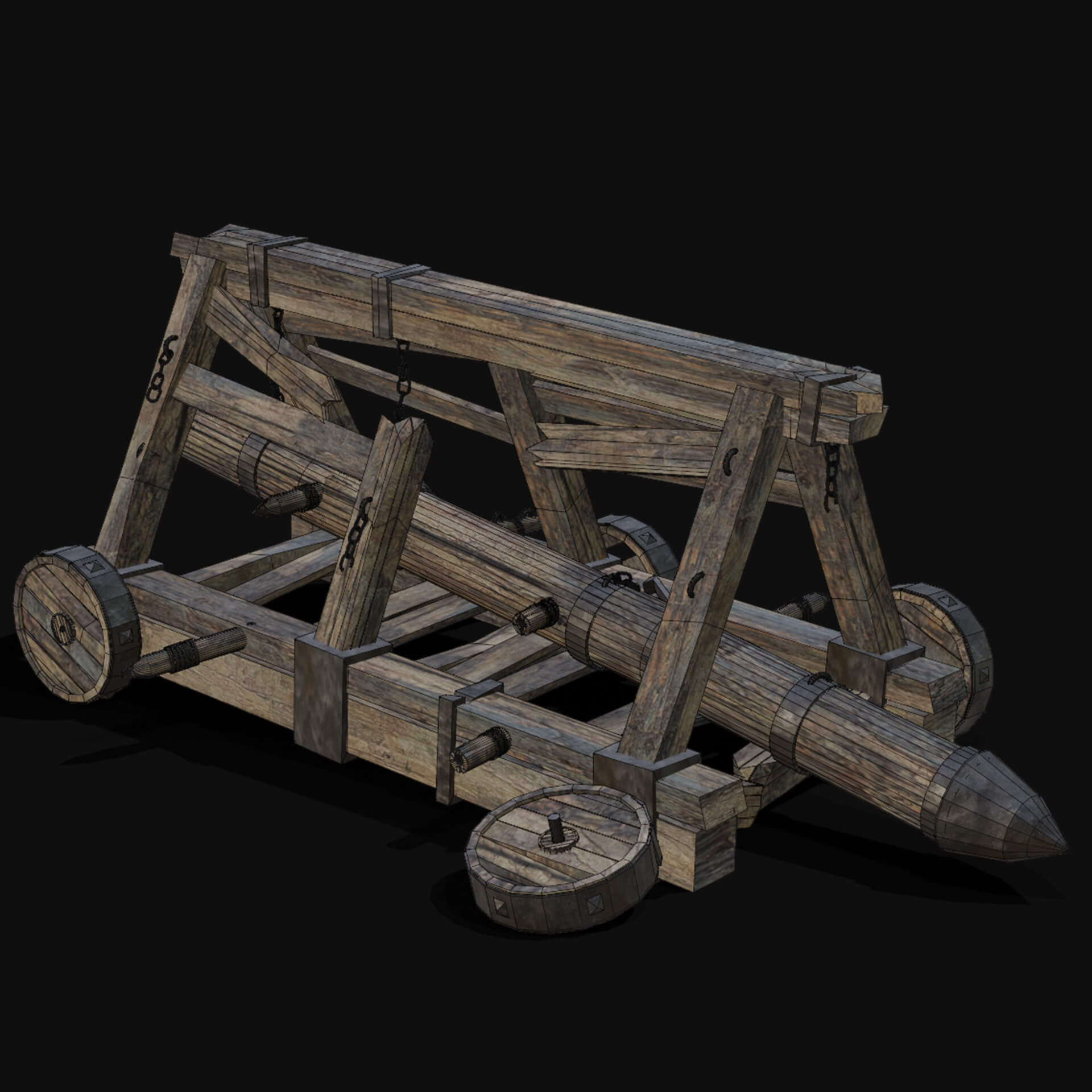 Destroyed Siege Engine War Machine Collection - 3D Model by Enterables