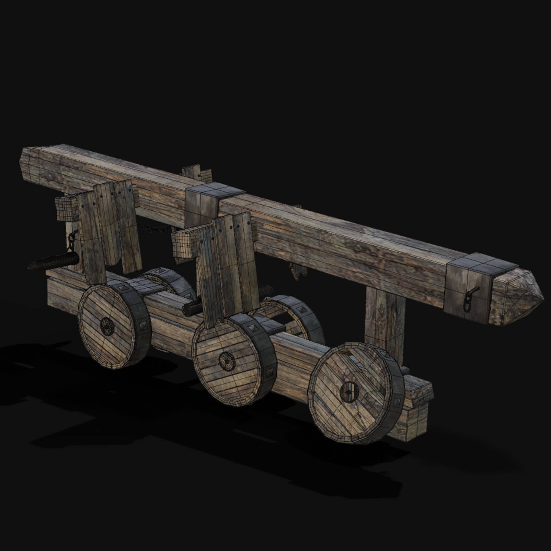 Destroyed Siege Engine War Machine Collection - 3D Model by Enterables