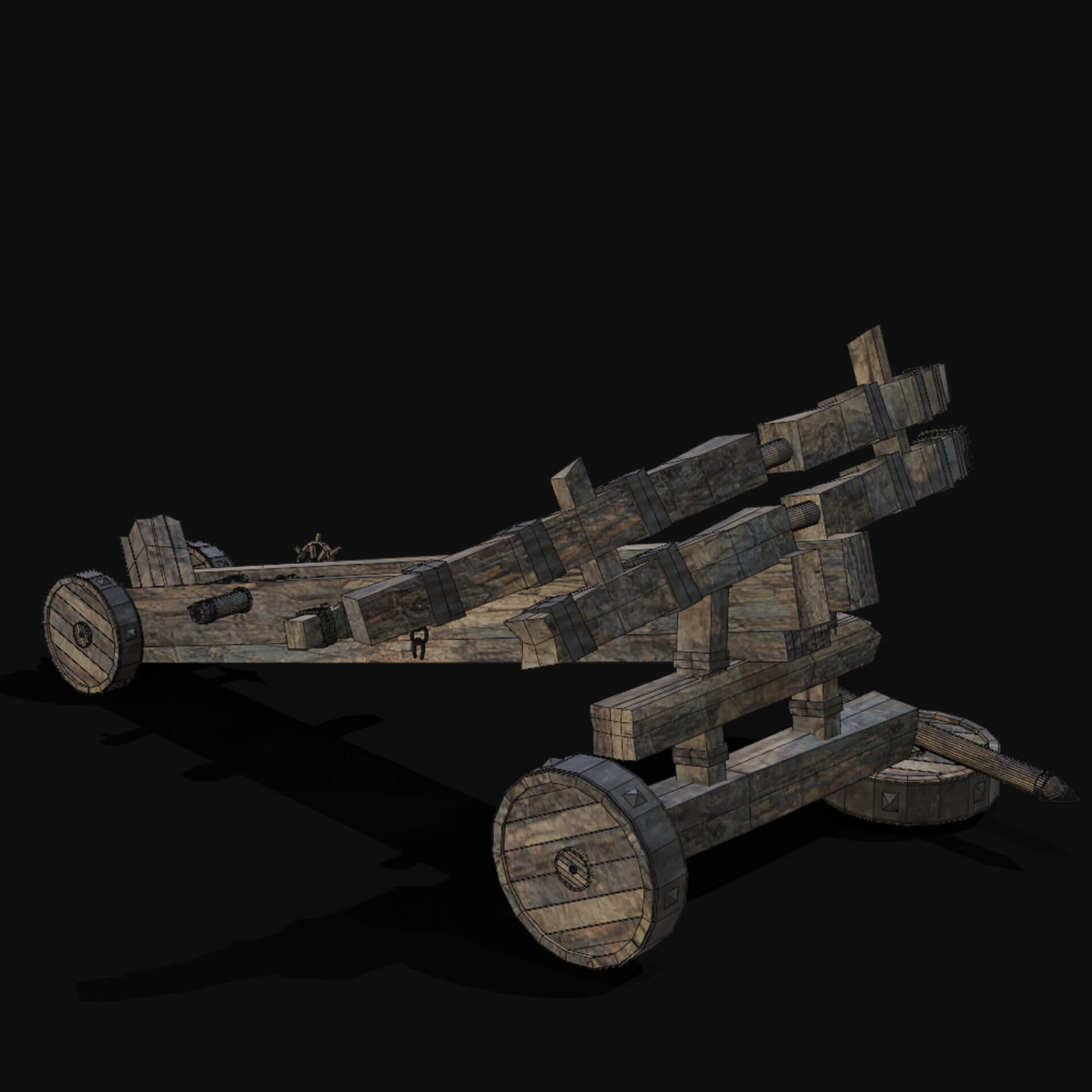 Destroyed Siege Engine War Machine Collection - 3D Model by Enterables