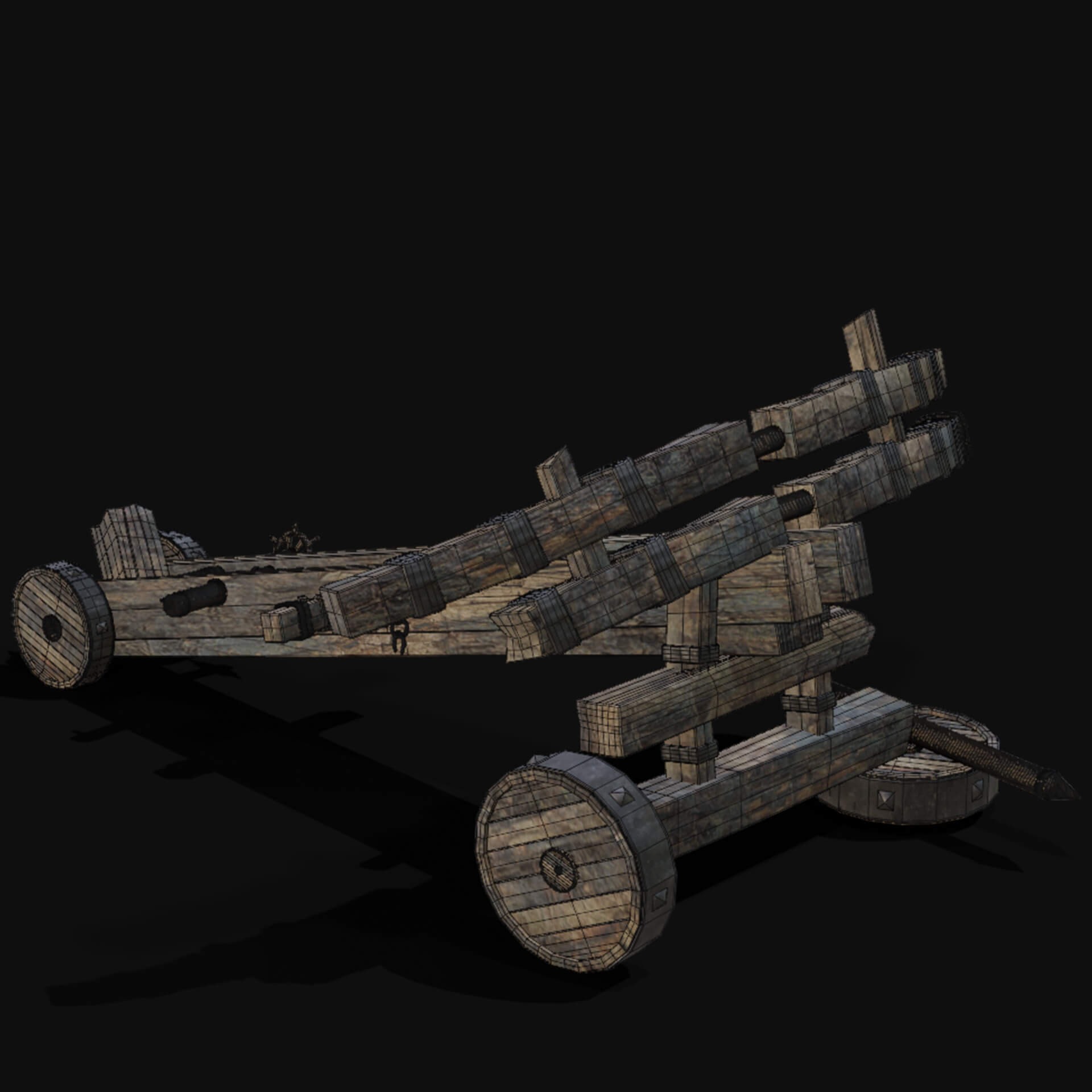 Destroyed Siege Engine War Machine Collection - 3D Model by Enterables