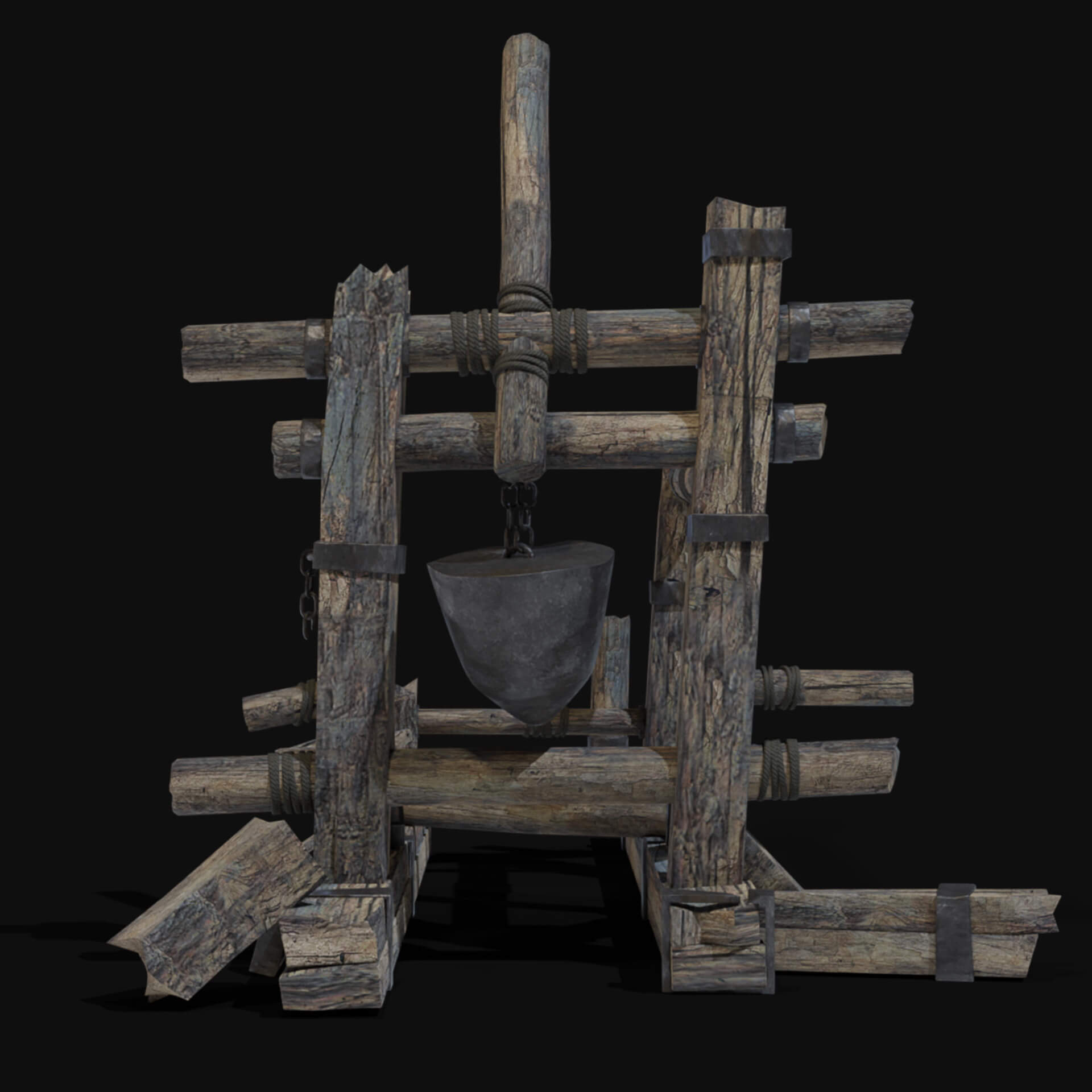 Destroyed Siege Engine War Machine Collection - 3D Model by Enterables