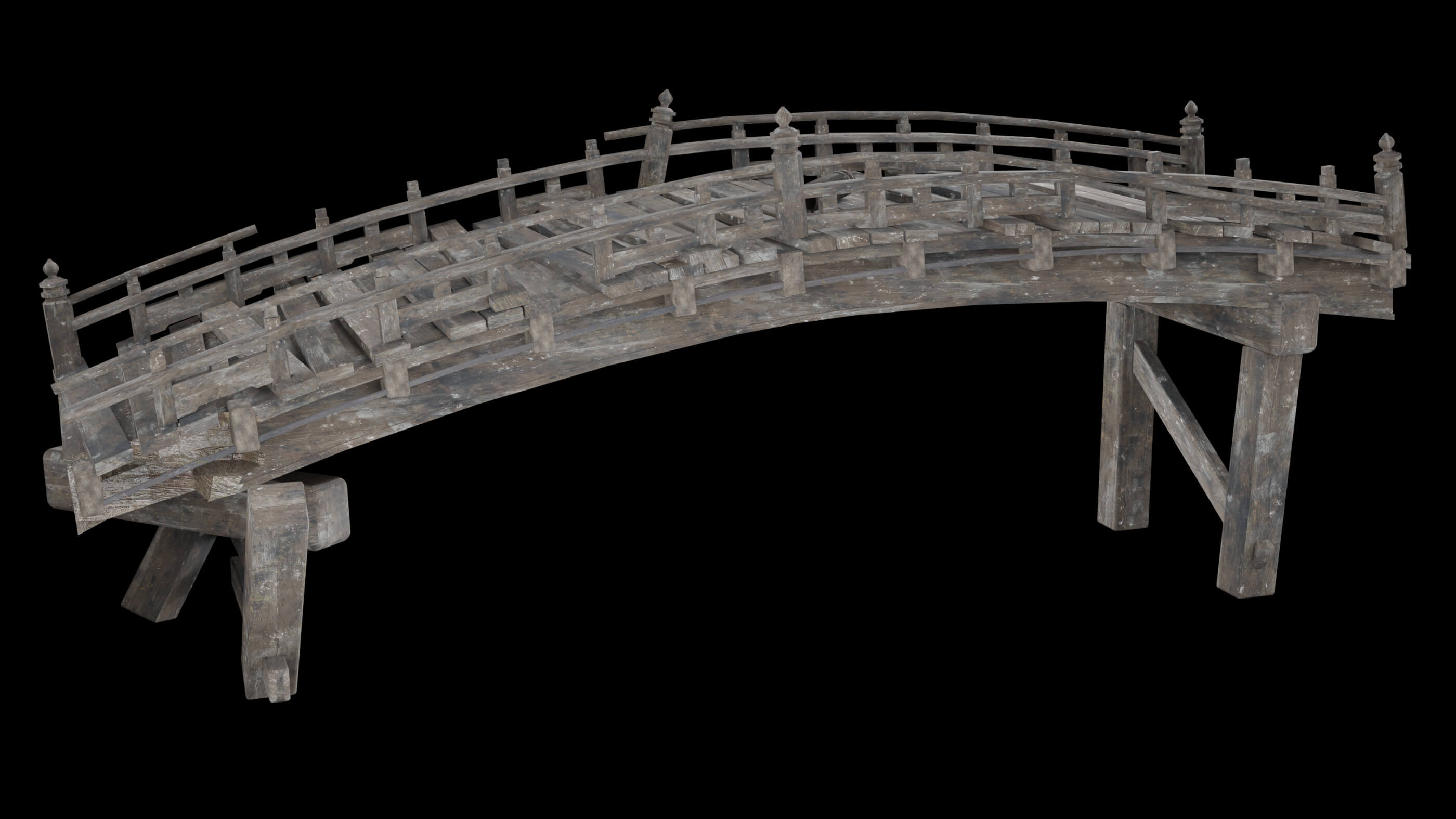 Destroyed Wooden Bridge Medieval Fantasy Collection - 3D Model by ...