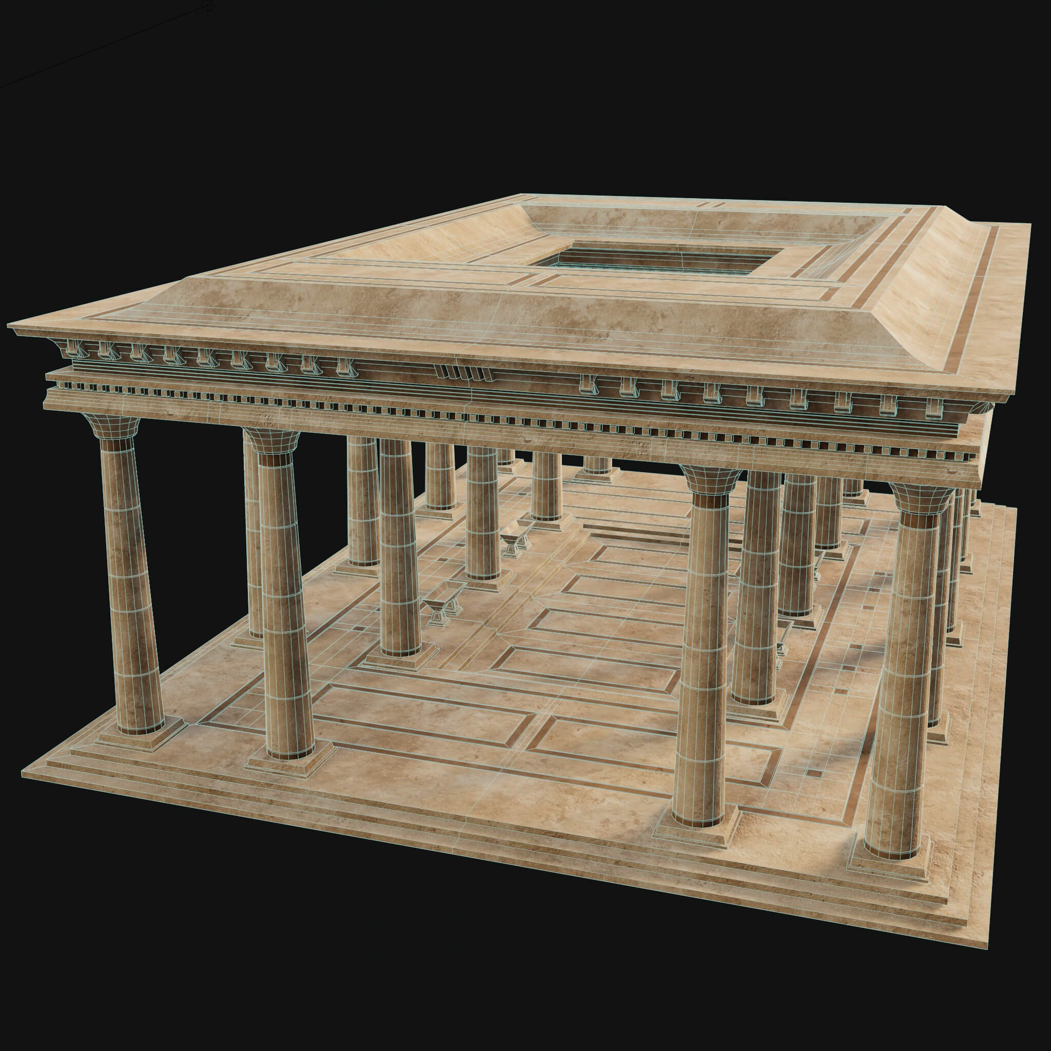 Egyptian Arab Desert Atrium Bathhouse Ancient Collection - 3D Model by ...