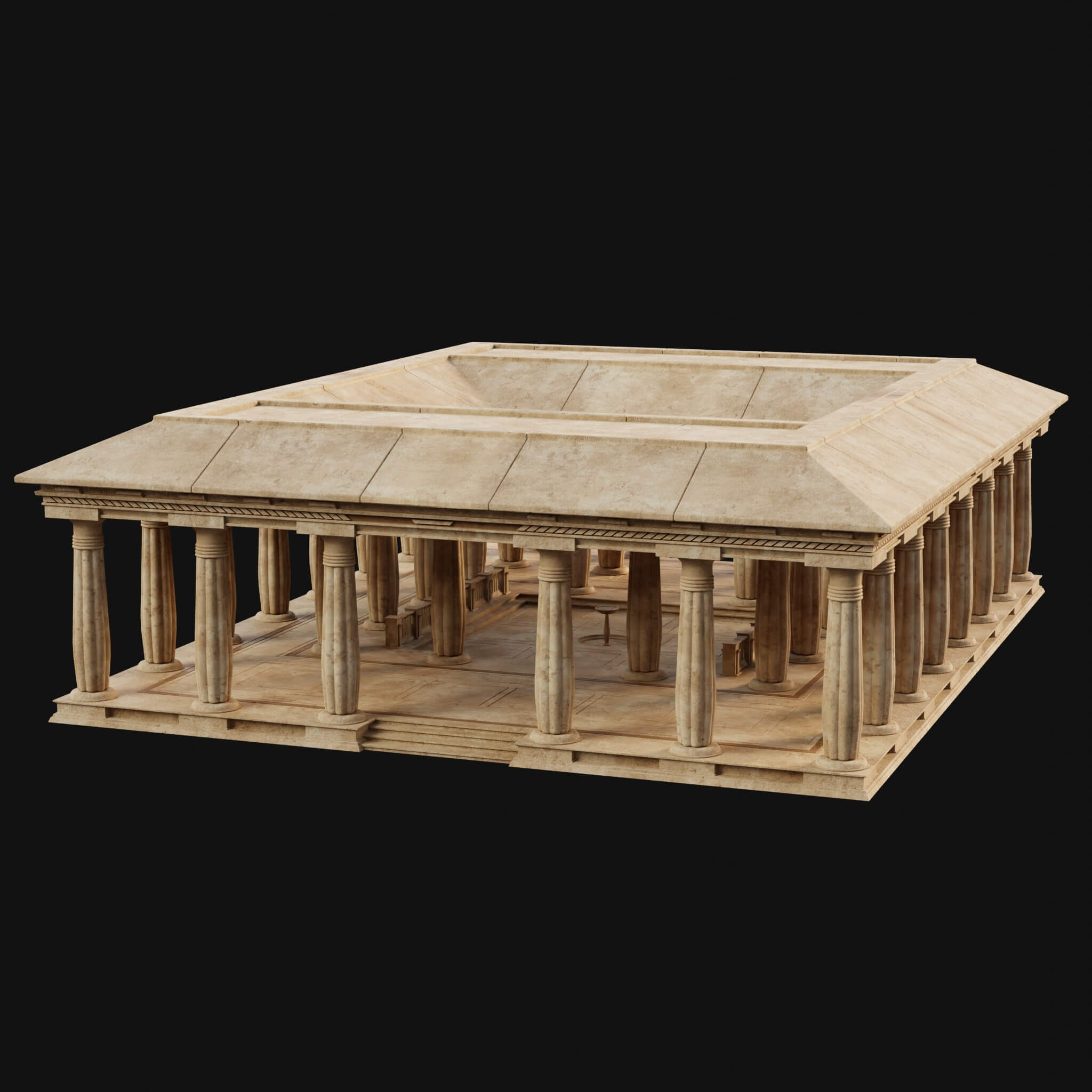 Egyptian Arab Desert Atrium Bathhouse Ancient Collection - 3D Model by ...