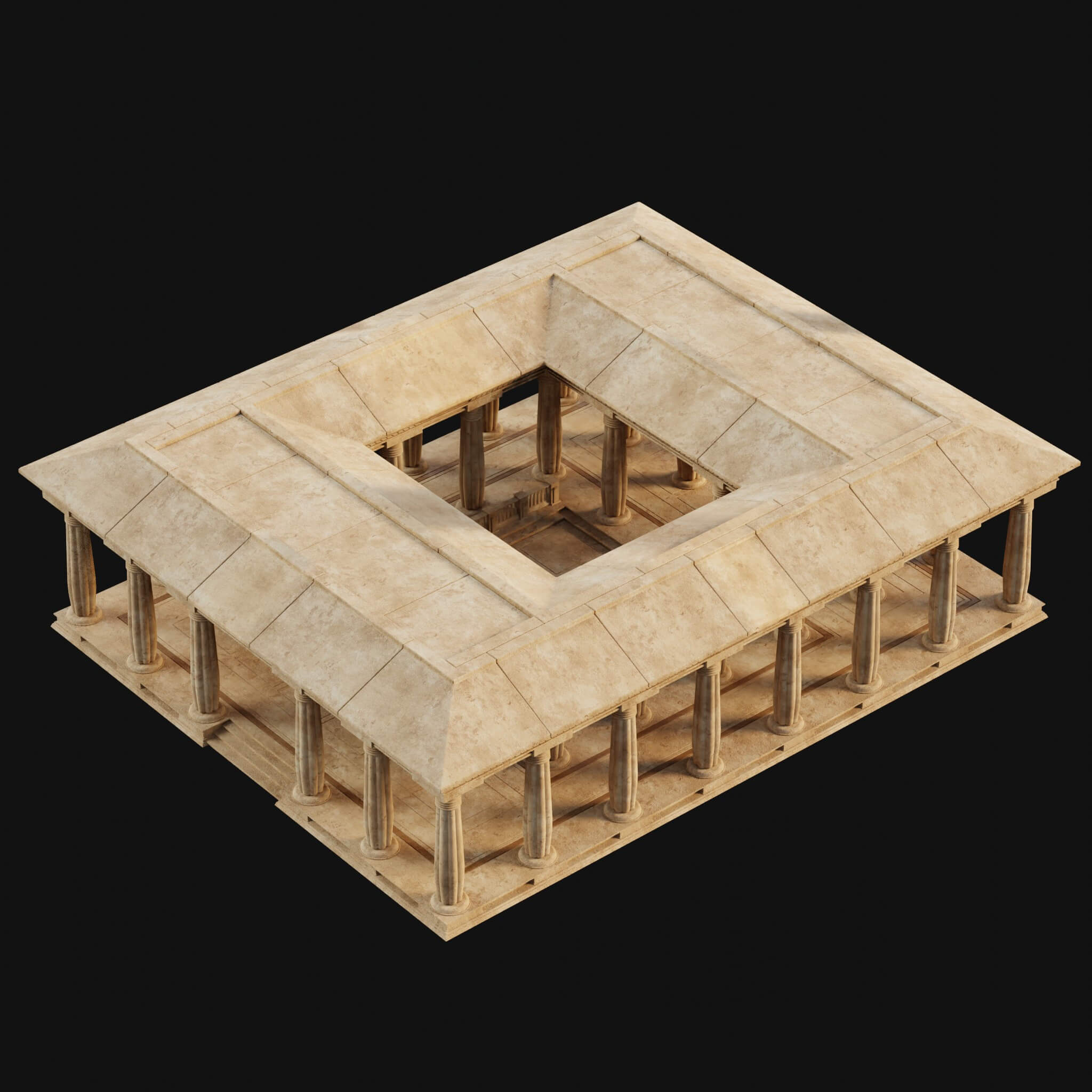 Egyptian Arab Desert Atrium Bathhouse Ancient Collection - 3D Model by ...