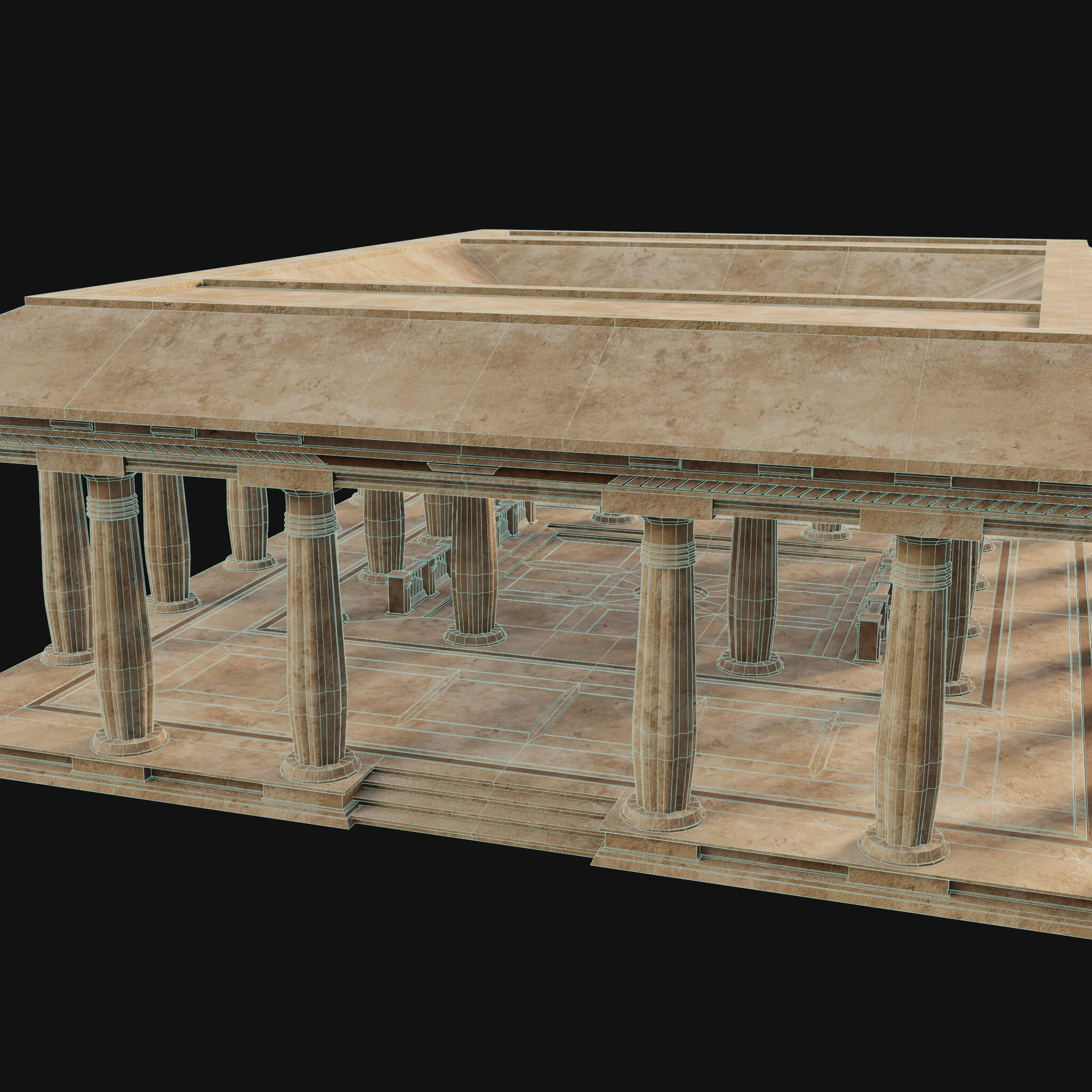 Egyptian Arab Desert Atrium Bathhouse Ancient Collection - 3D Model by ...