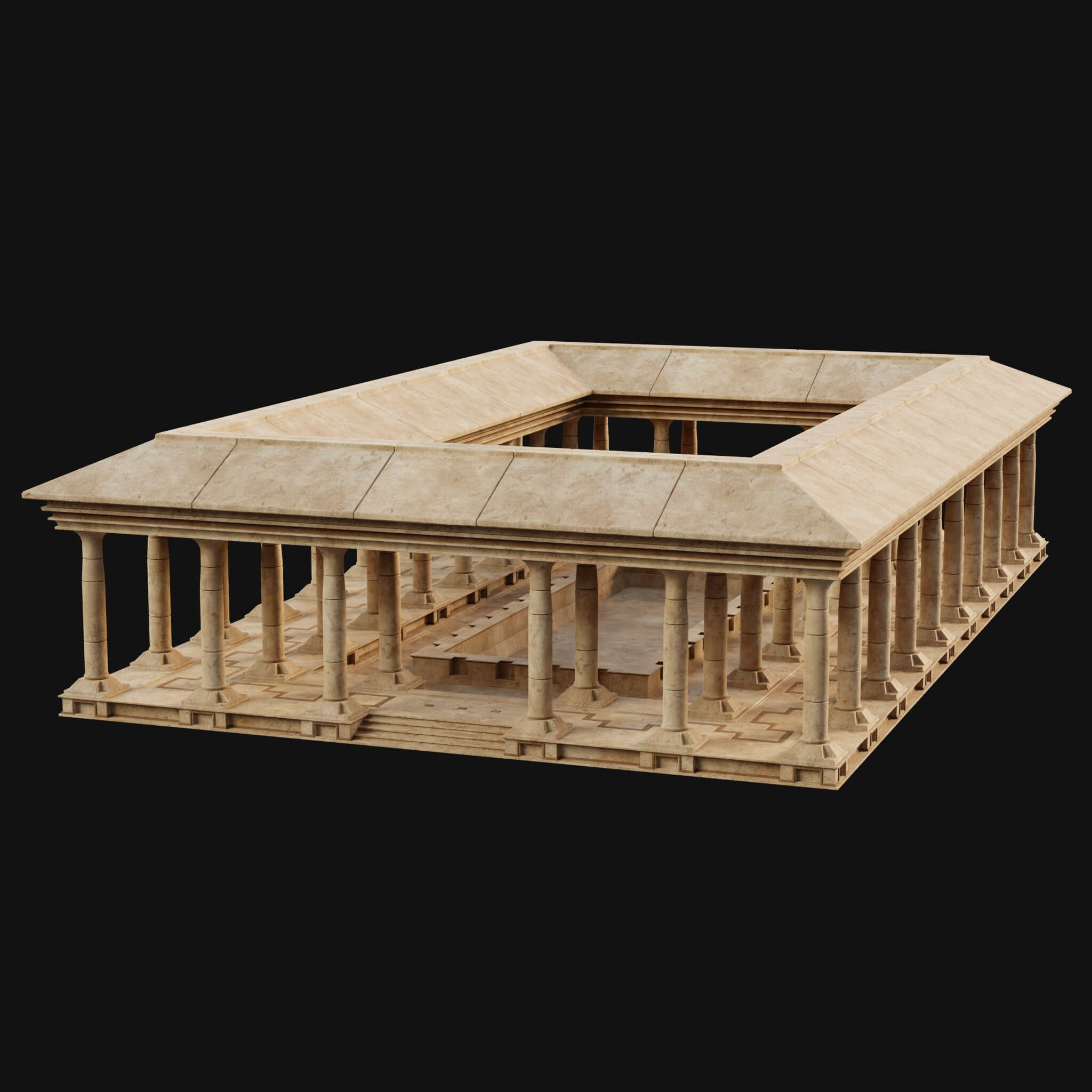 Egyptian Arab Desert Atrium Bathhouse Ancient Collection - 3D Model by ...