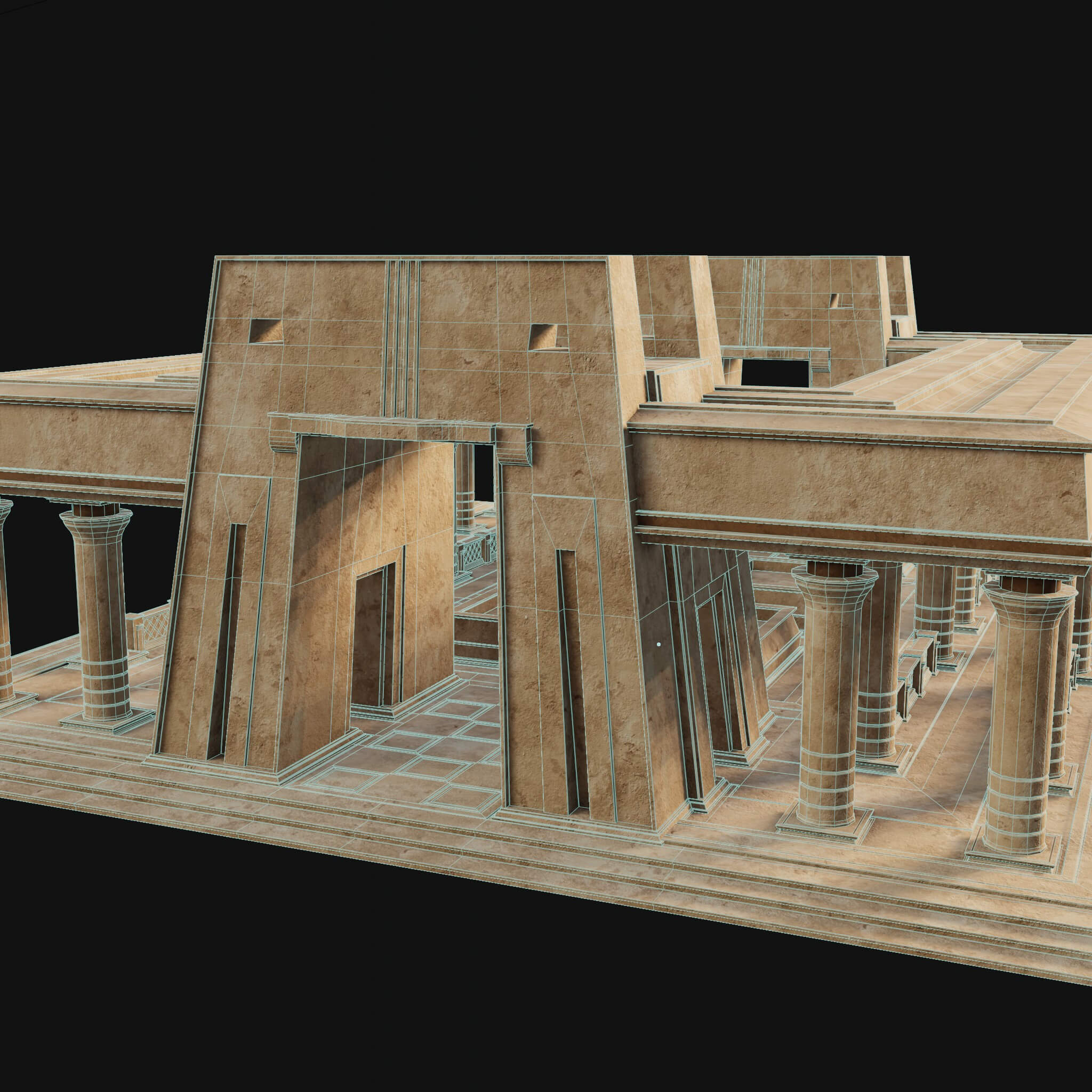 Egyptian Arab Desert Atrium Bathhouse Ancient Collection - 3D Model by ...