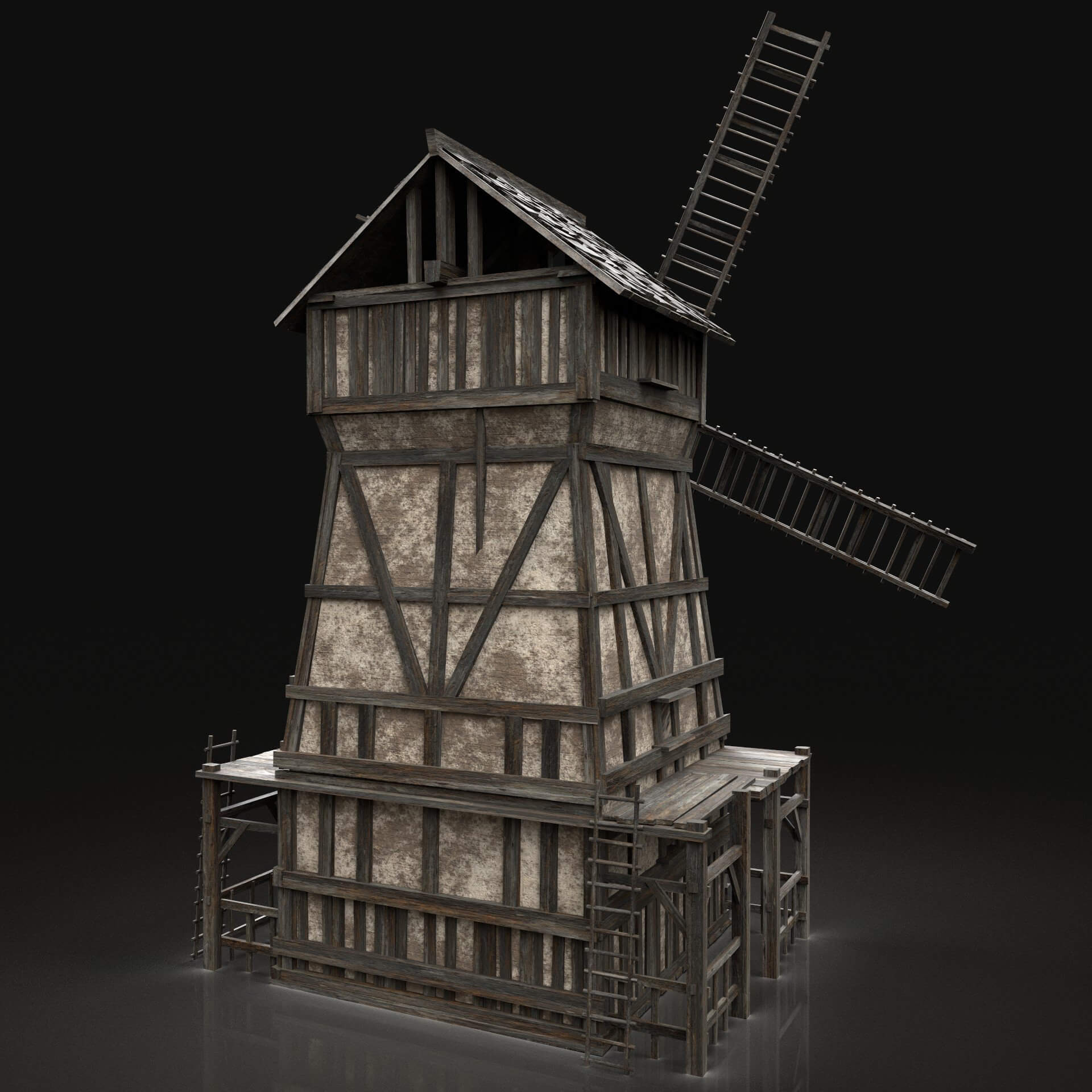 Medieval Windmill Interior