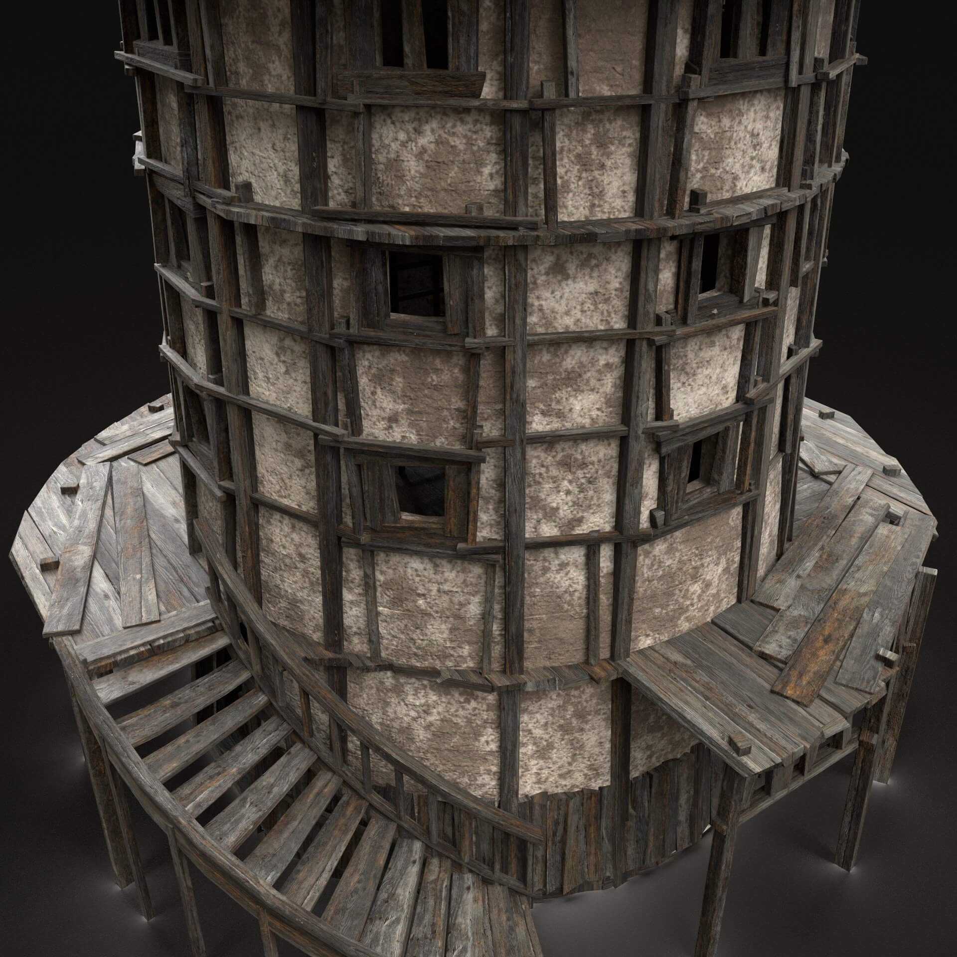 Medieval Round Watchtower - 3D Model by Enterables